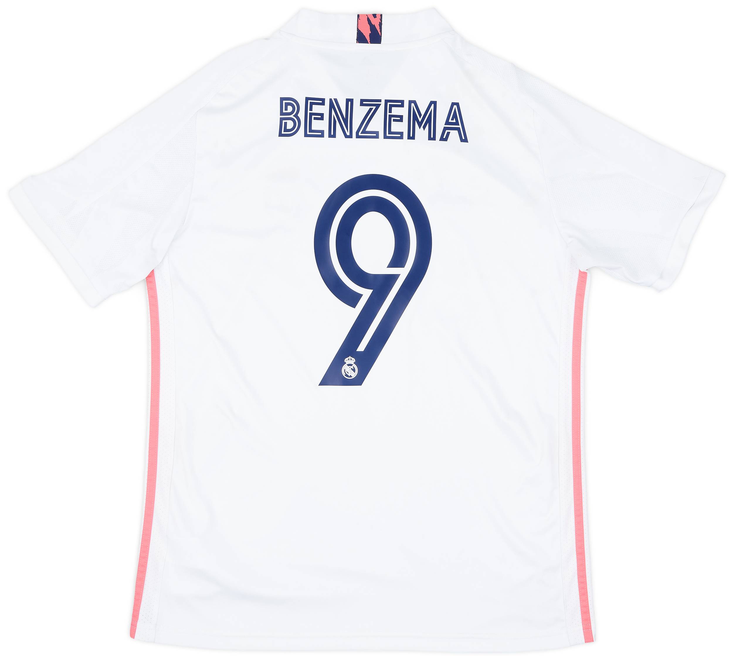 2020-21 Real Madrid Home Shirt Benzema #9 - 9/10 - (L)