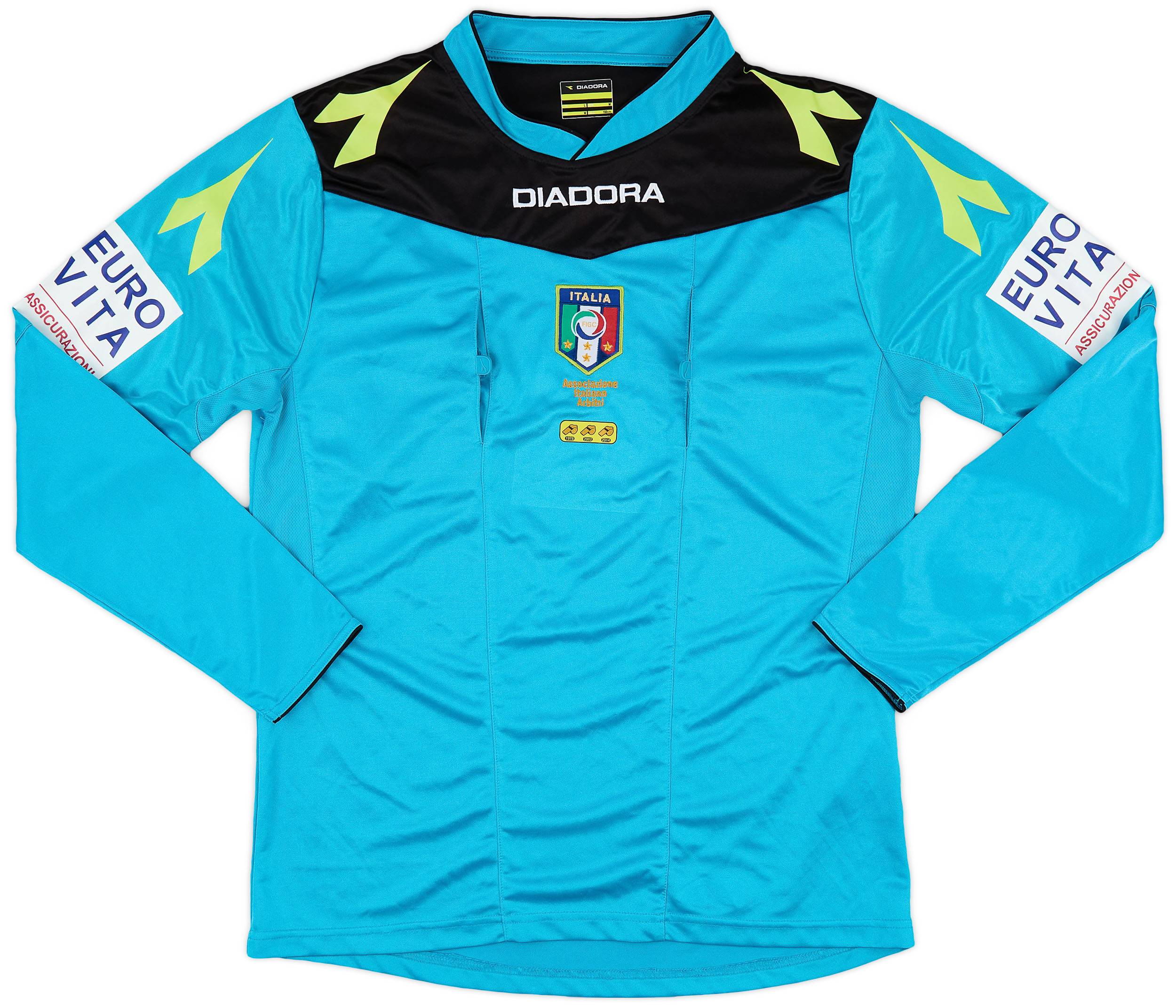 2015-16 Italy Diadora Referee L/S Shirt - 9/10 - (M)