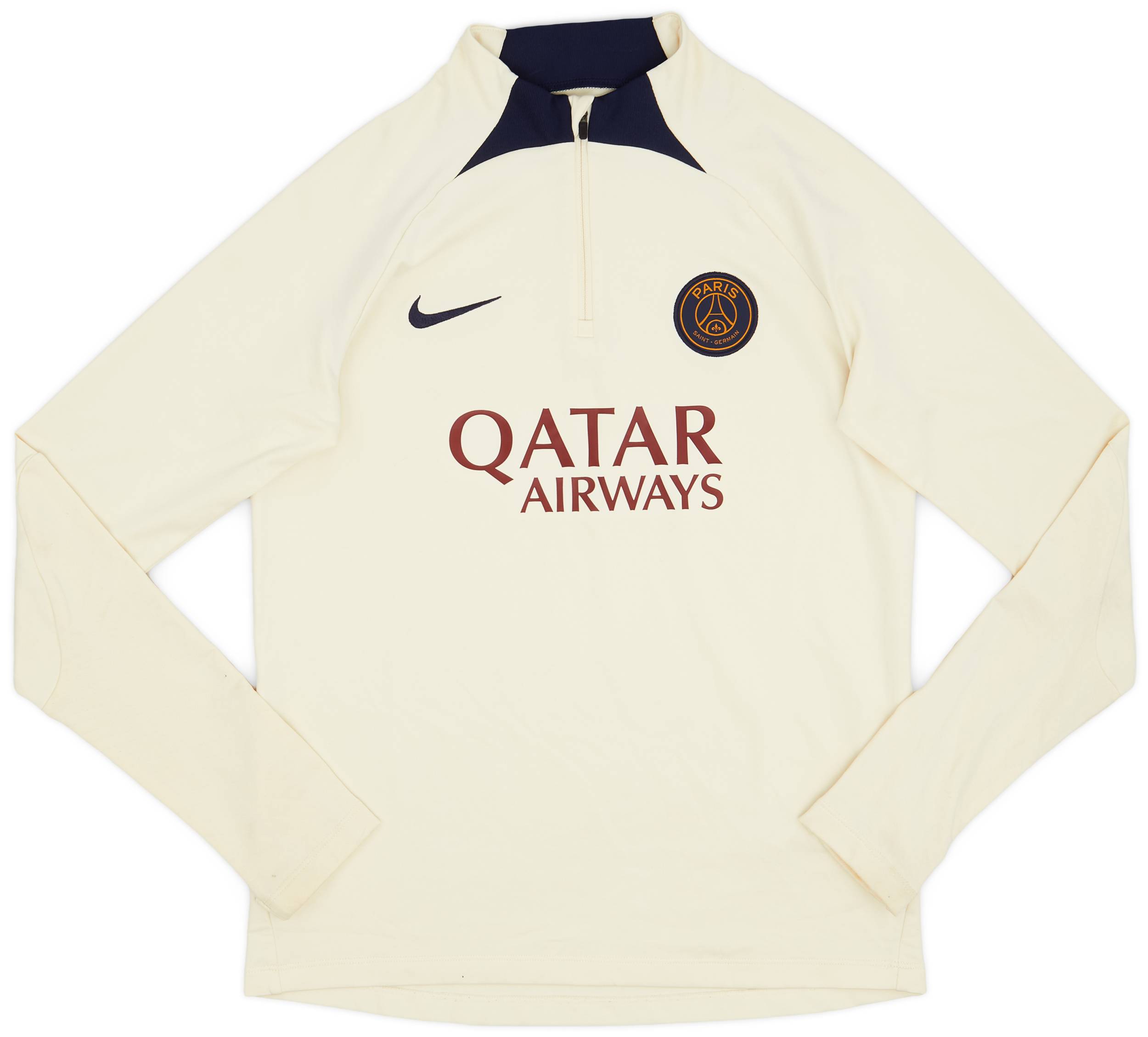 2023-24 Paris Saint-Germain Nike 1/4 Zip Drill Top - 7/10 - (XL.Boys)