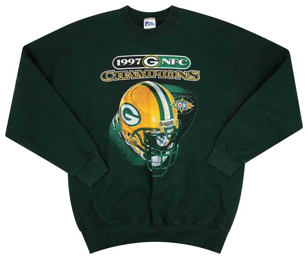 1997 Green Bay Packers NFC Champions Pro Player Sweat Top XXL