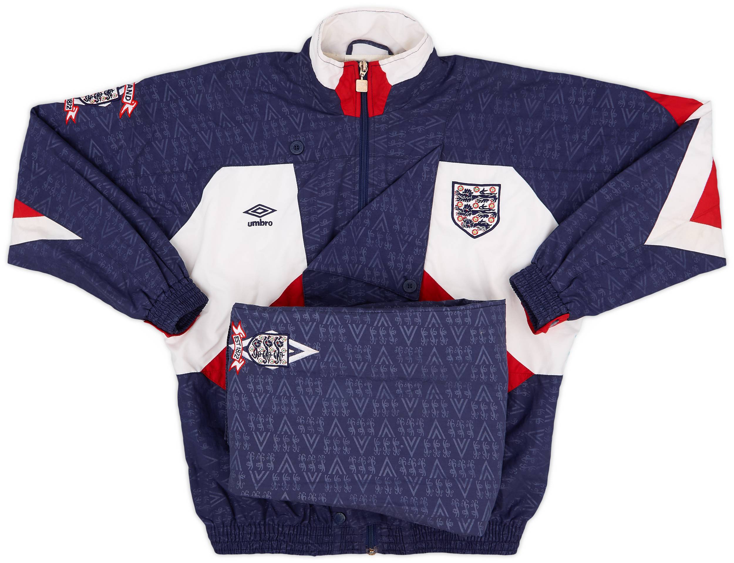 1990-92 England Umbro Tracksuit - 9/10 - (Y)