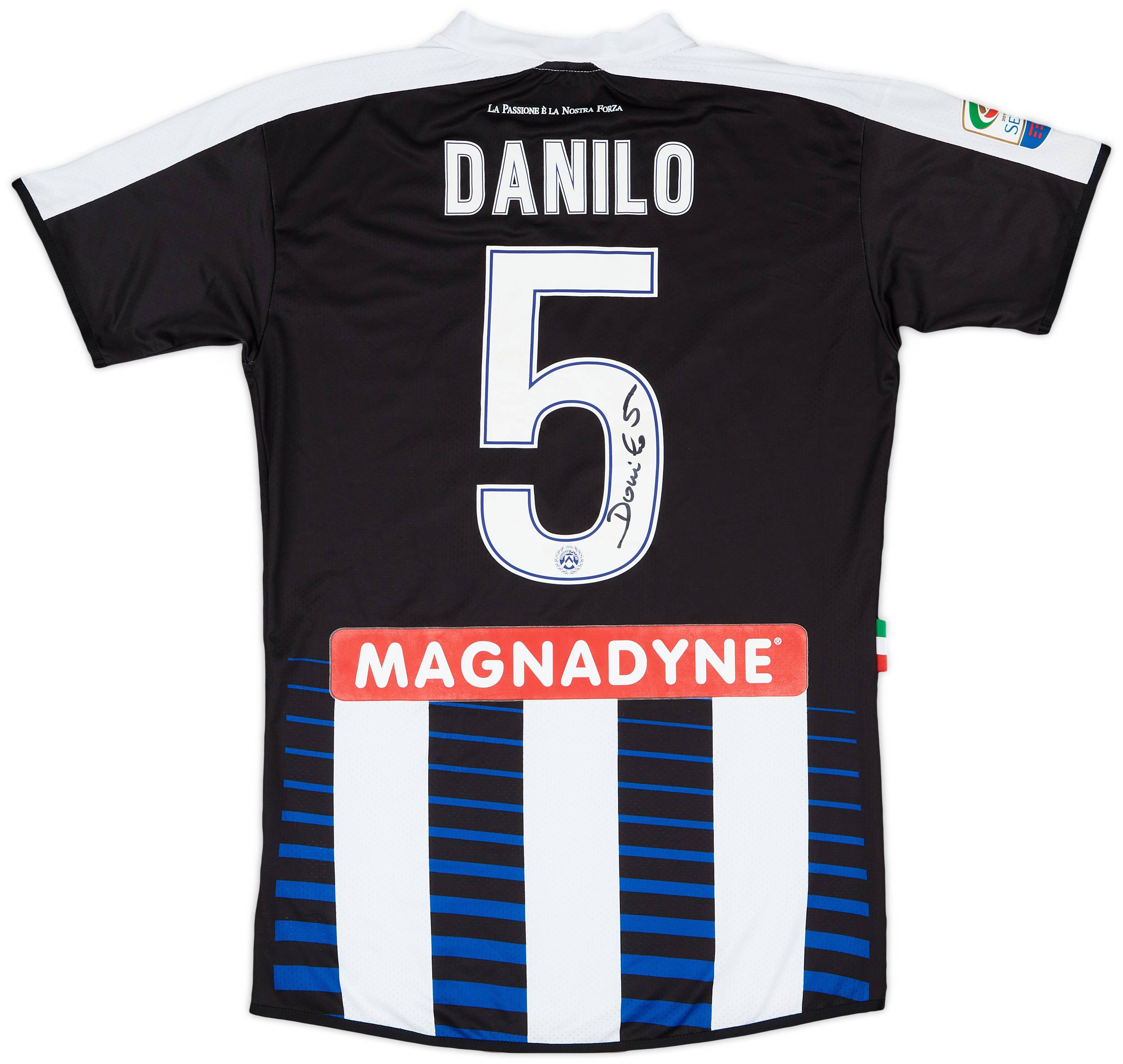2016-17 Udinese Match Issue Signed Home Shirt Danilo #5