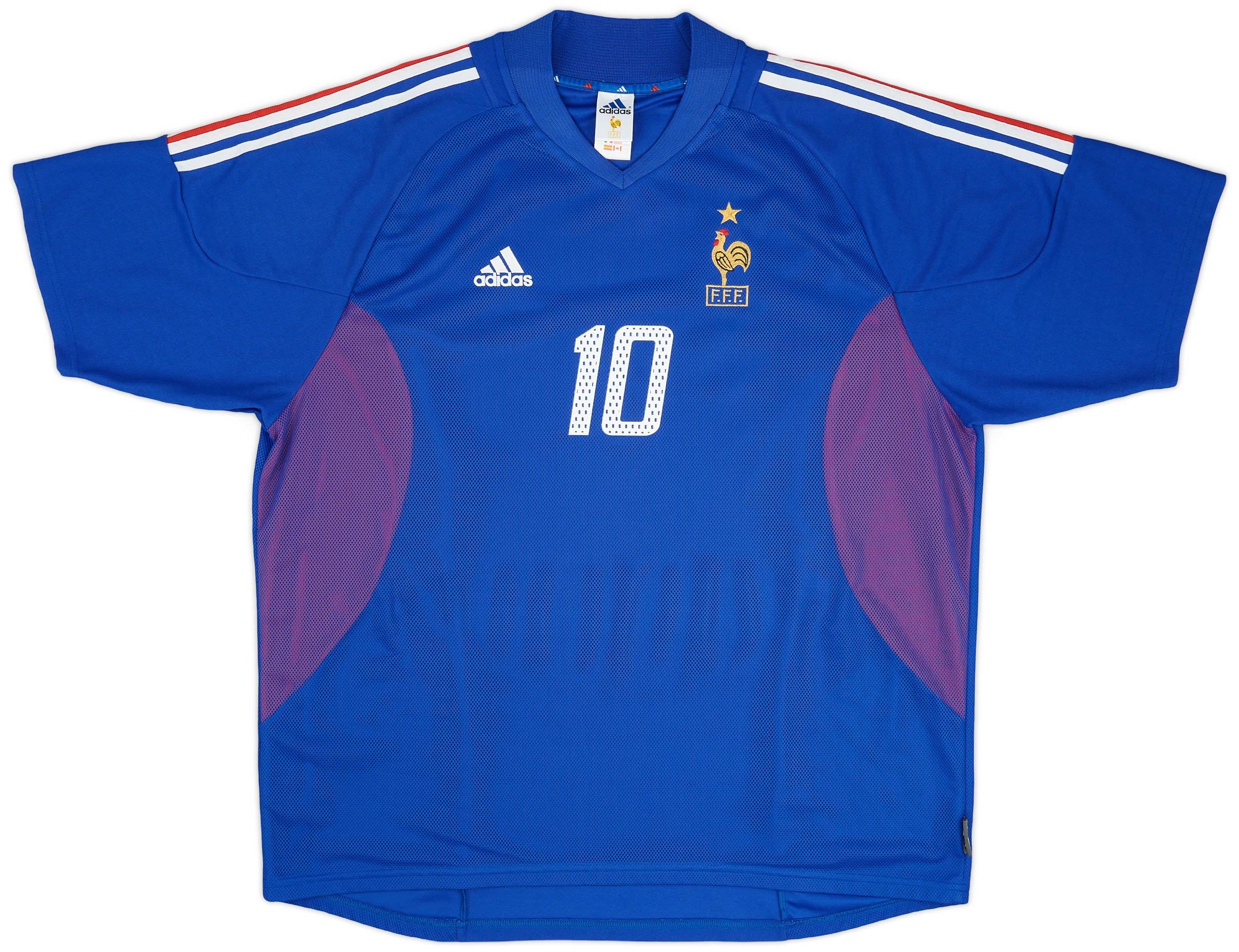 2002-04 France Home Shirt Zidane #10