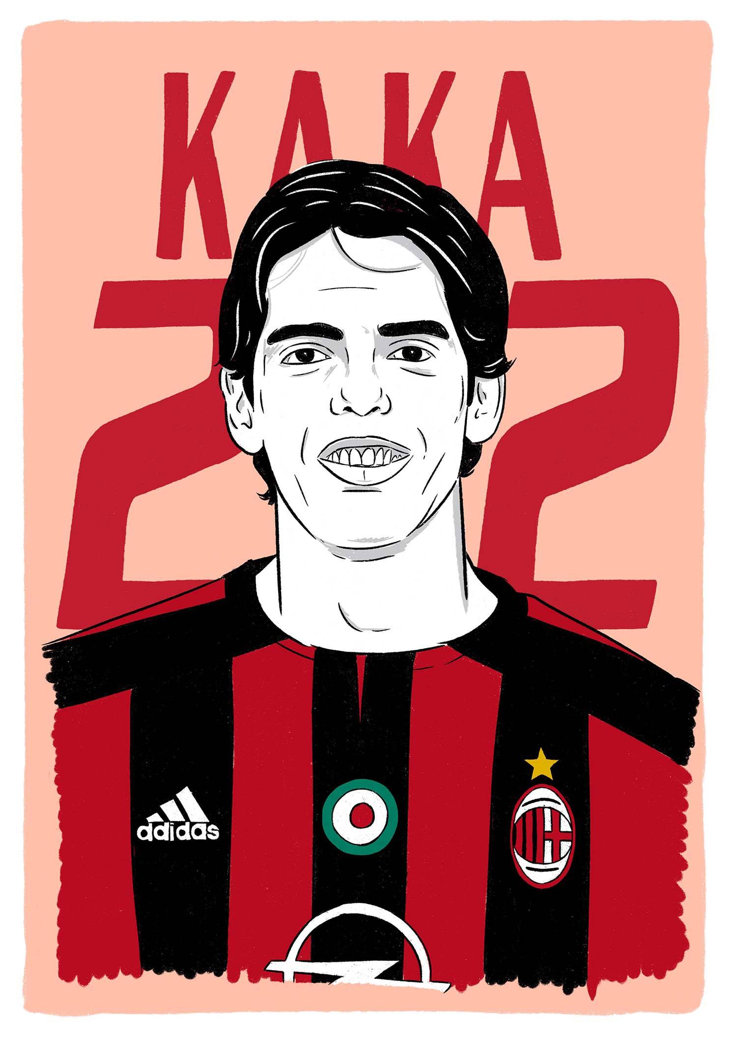 2003-04 AC Milan Kaká #22 Serie A Icons A3 Poster/Print