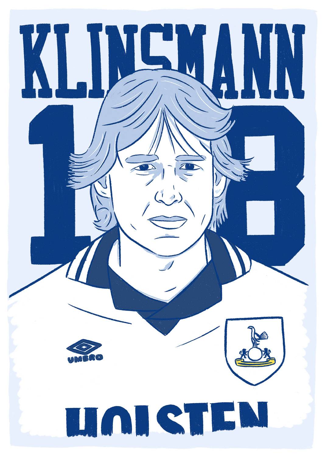 1994-95 Tottenham Klinsmann #18 Premier League Icons Poster/Print