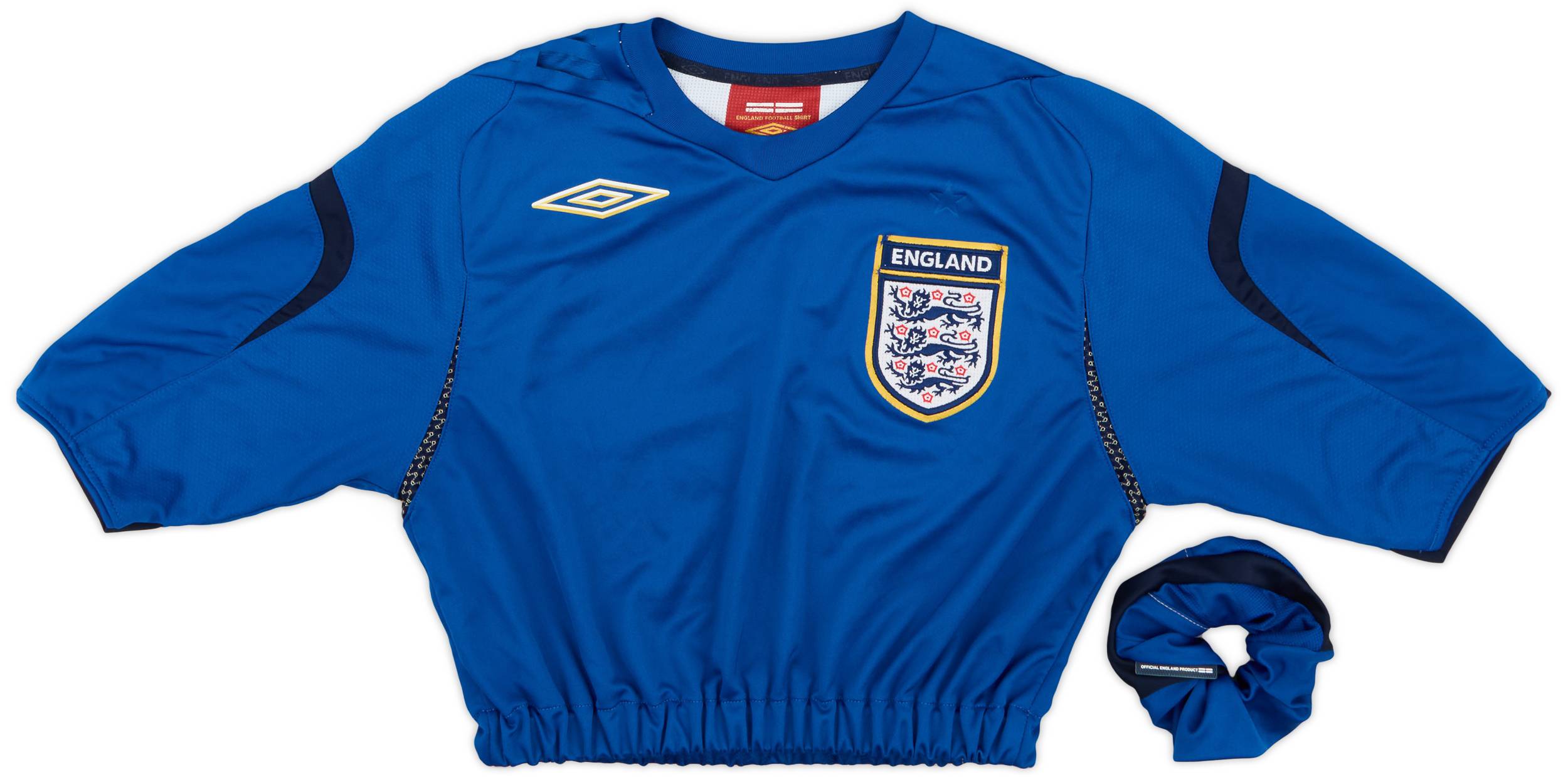 Reworked England Crop Top and Scrunchie Set