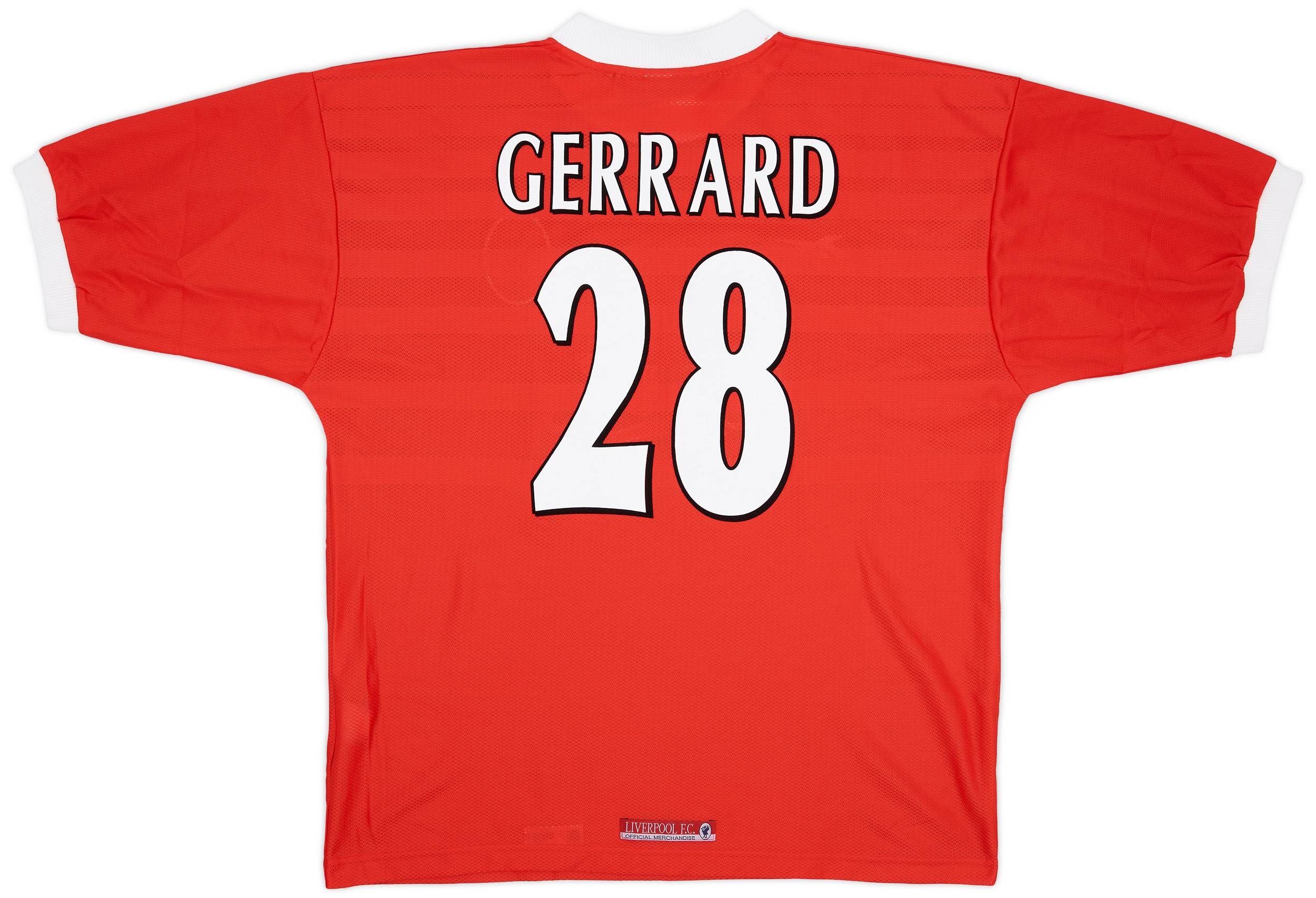 1998-00 Liverpool Home Shirt Gerrard #28 (XL)