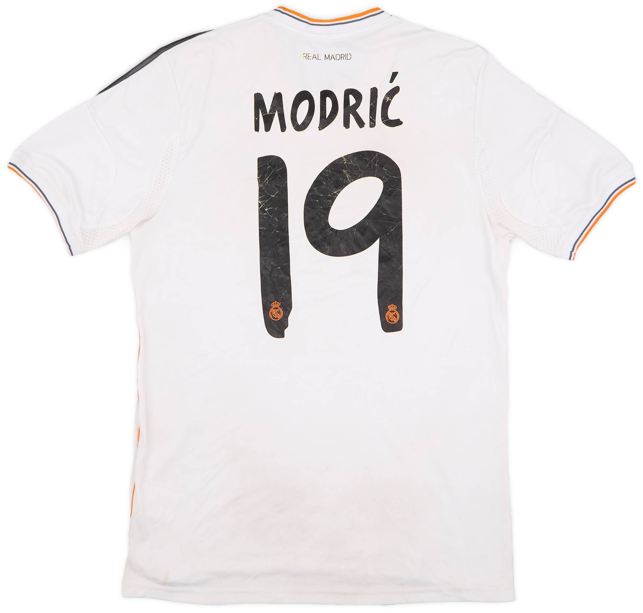 2013-14 Real Madrid Home Shirt Modric #19 - 4/10 - (L)