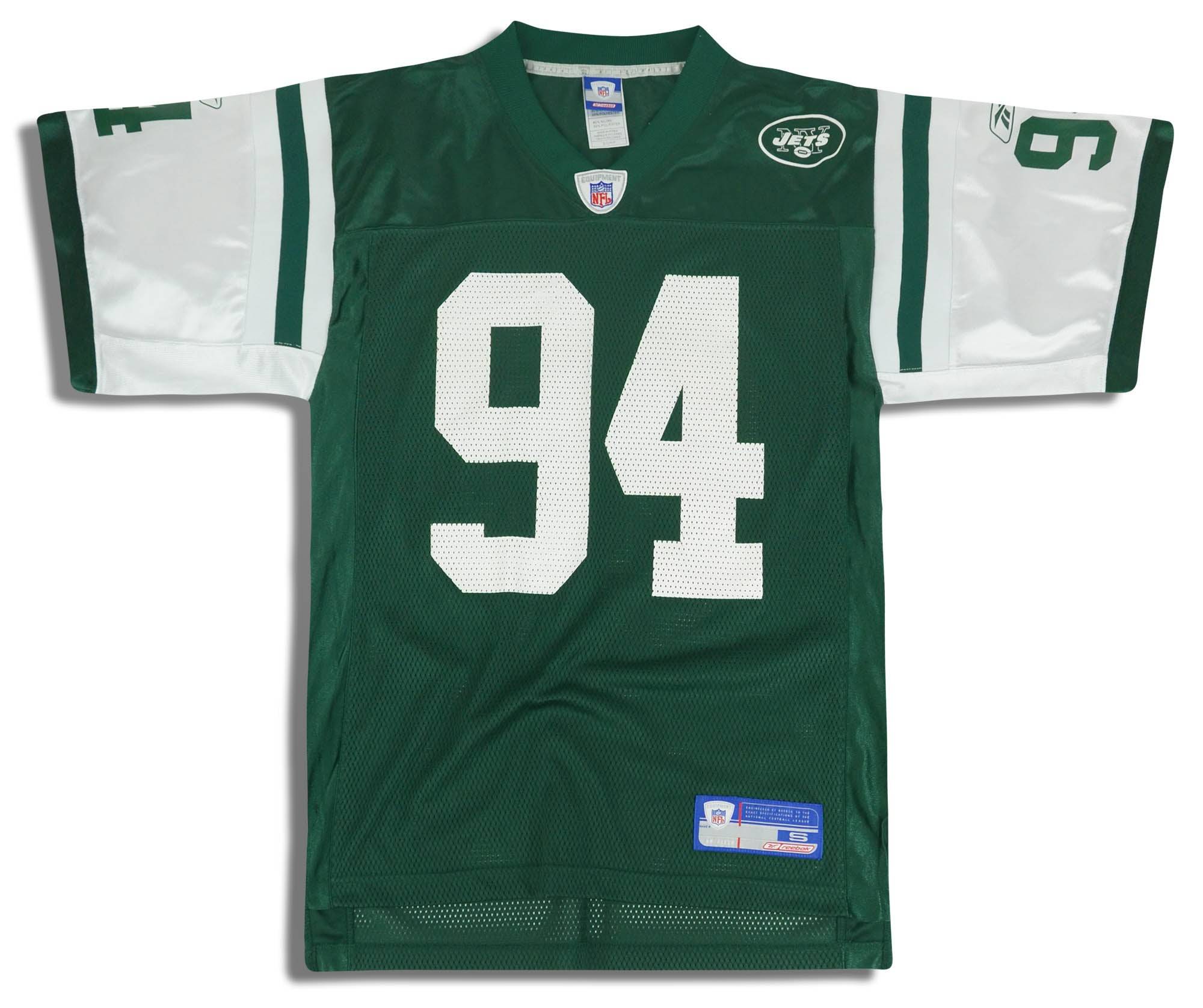2002-04 New York Jets Abraham #94 Reebok On Field Jersey (Home) XL