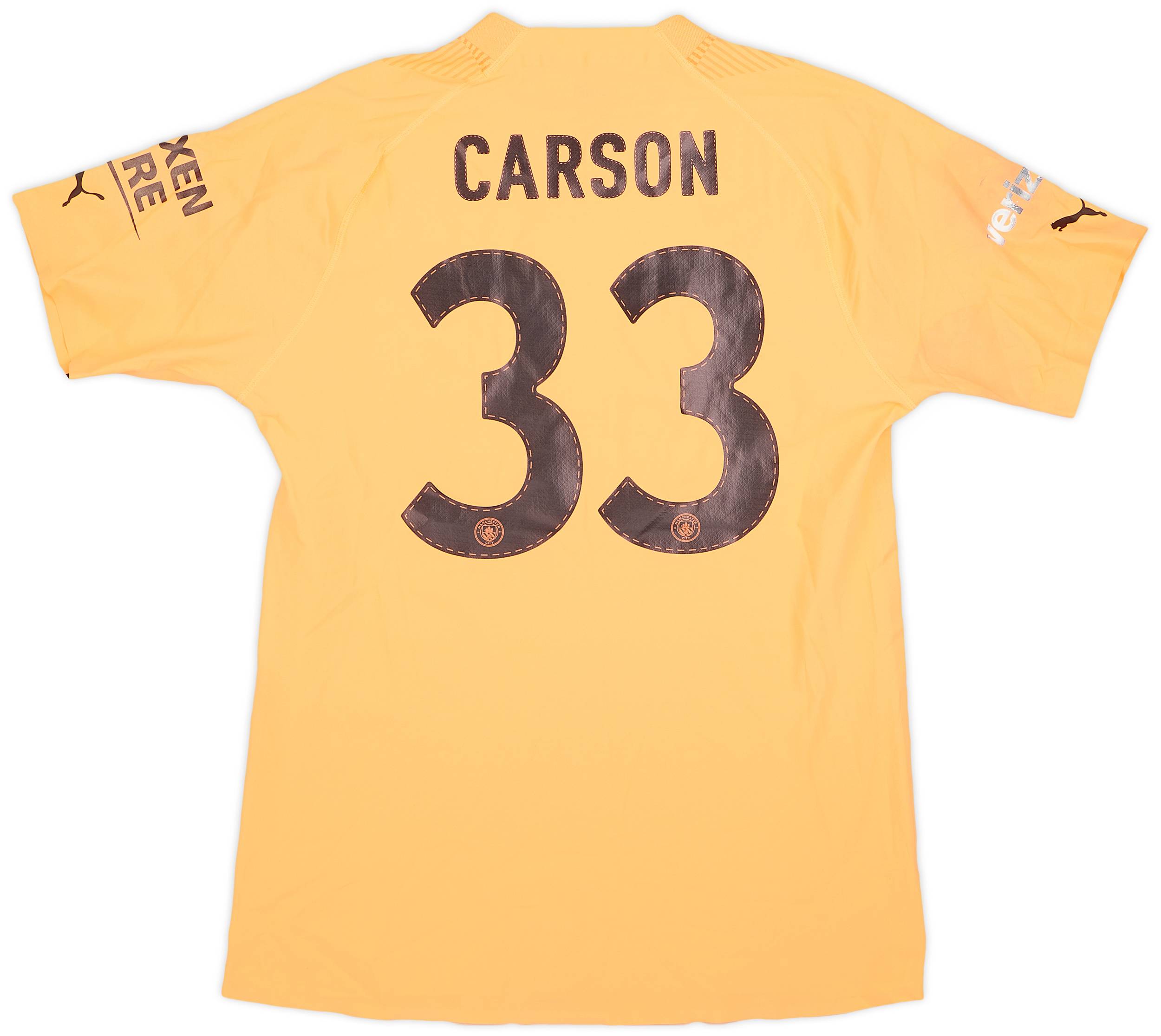 2022-23 Manchester City Match Issue GK Shirt Carson #33