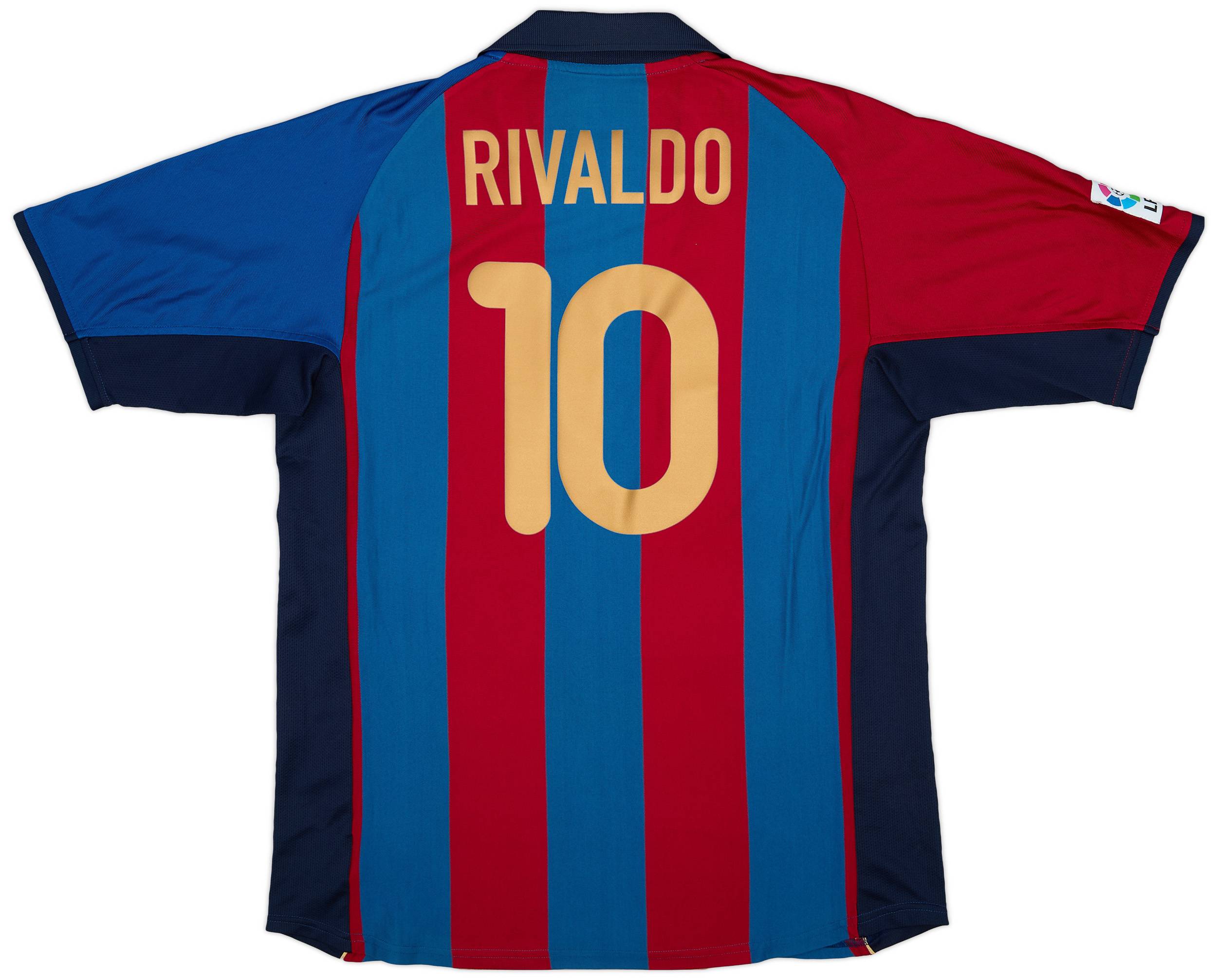 2001-02 Barcelona Home Shirt Rivaldo #10 - 8/10 - (L)
