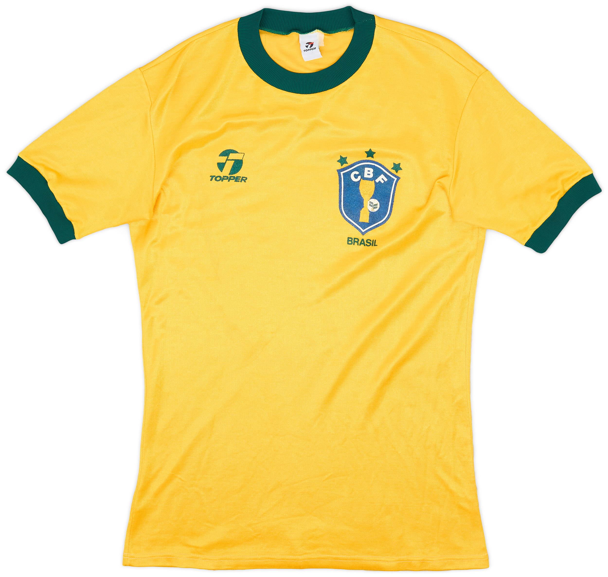 1982-85 Brazil Home Shirt - 8/10 - (L)
