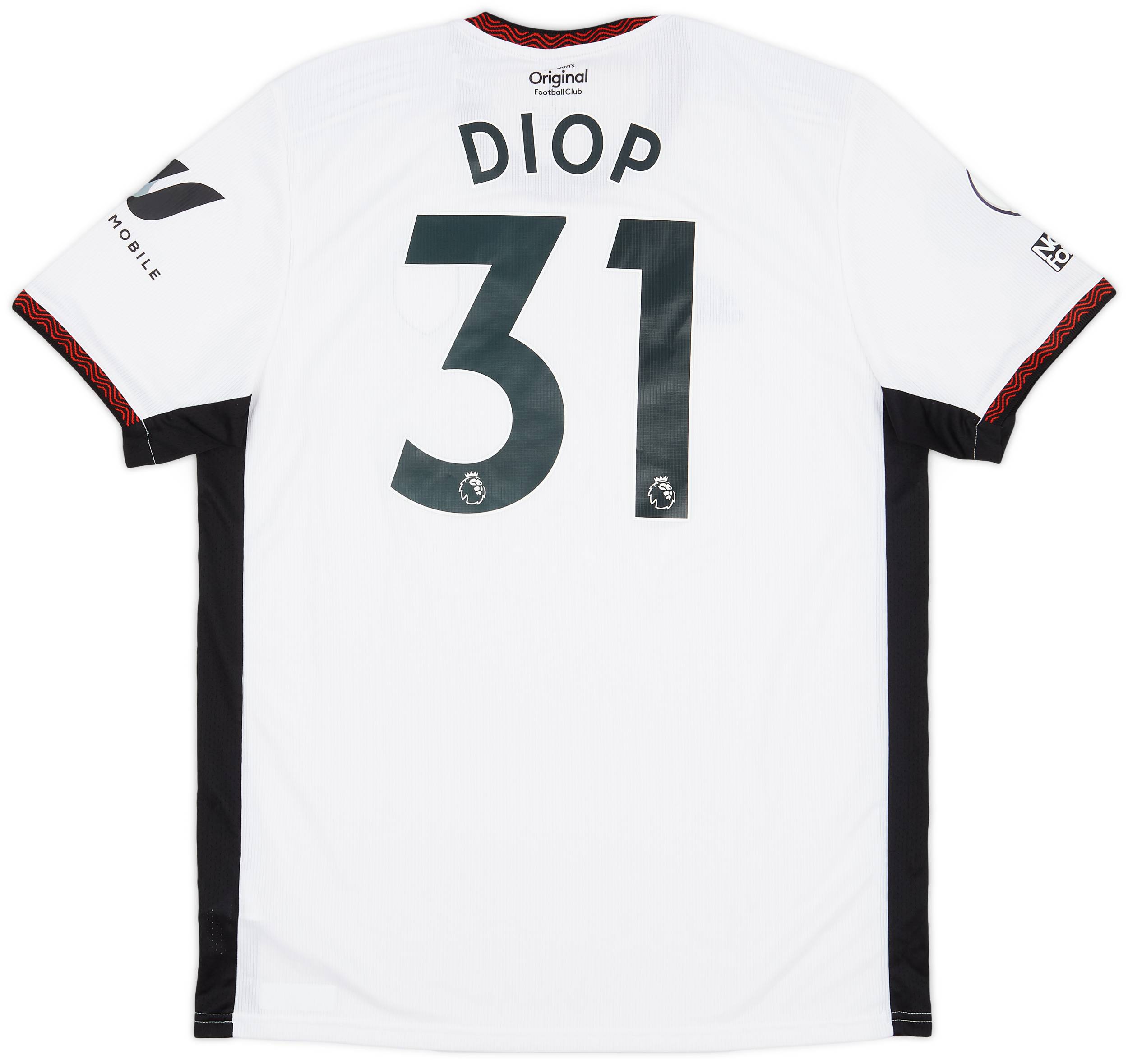 2022-23 Fulham Match Issue Home Shirt Diop #31