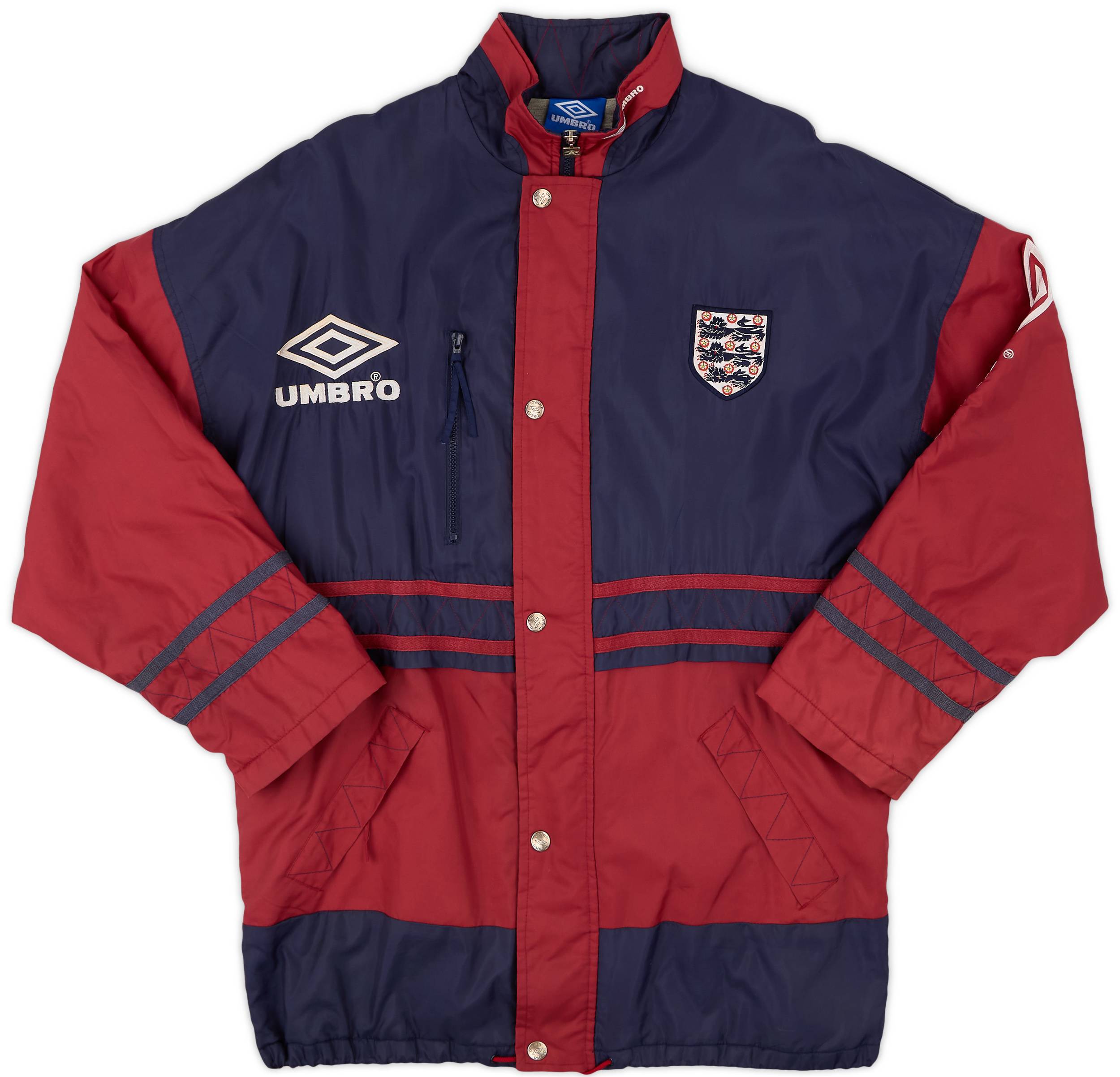 1995-97 England Umbro Padded Bench Coat - 8/10 - (M)