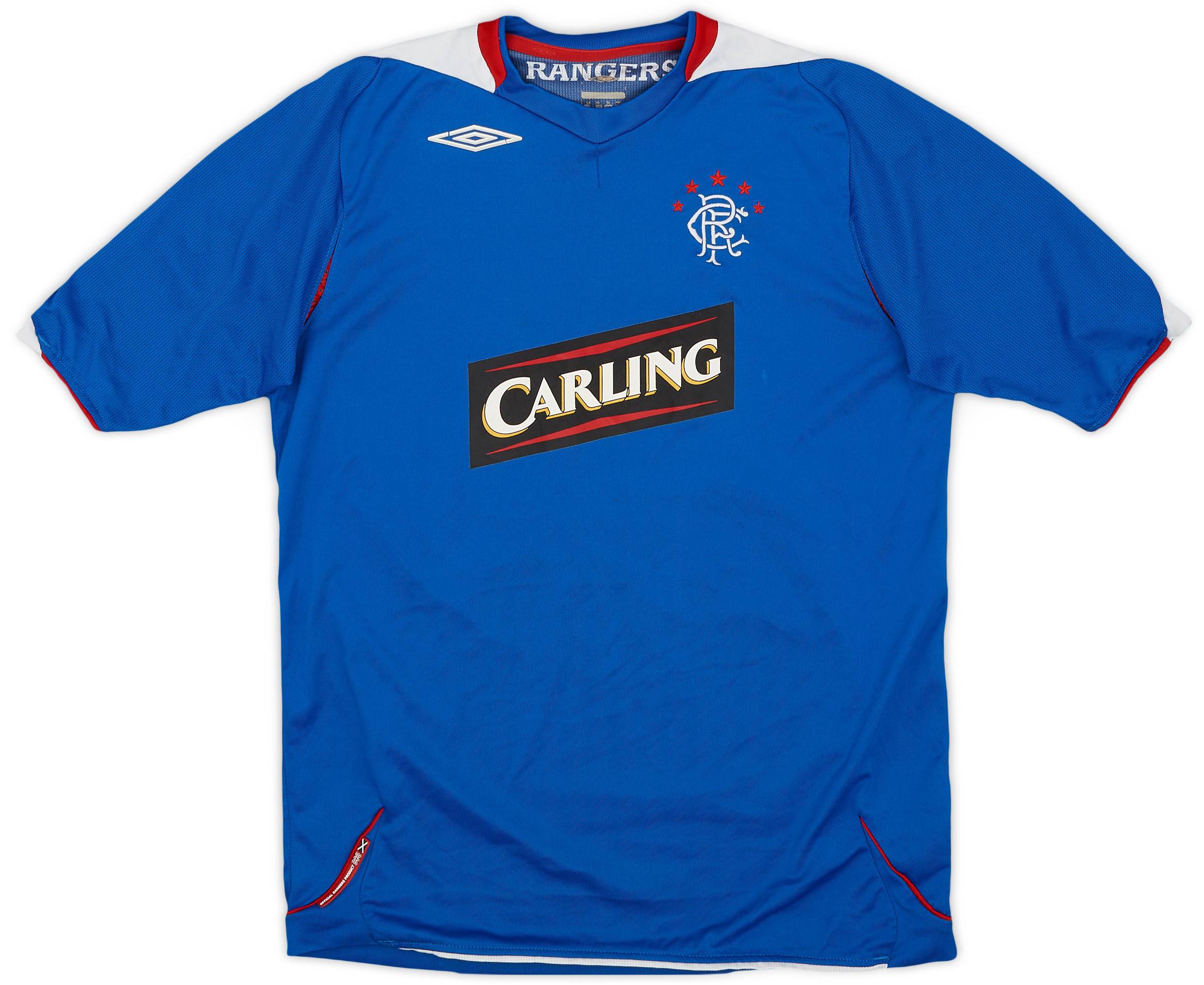 2006-07 Rangers Home Shirt - 7/10 - (XL.Boys)