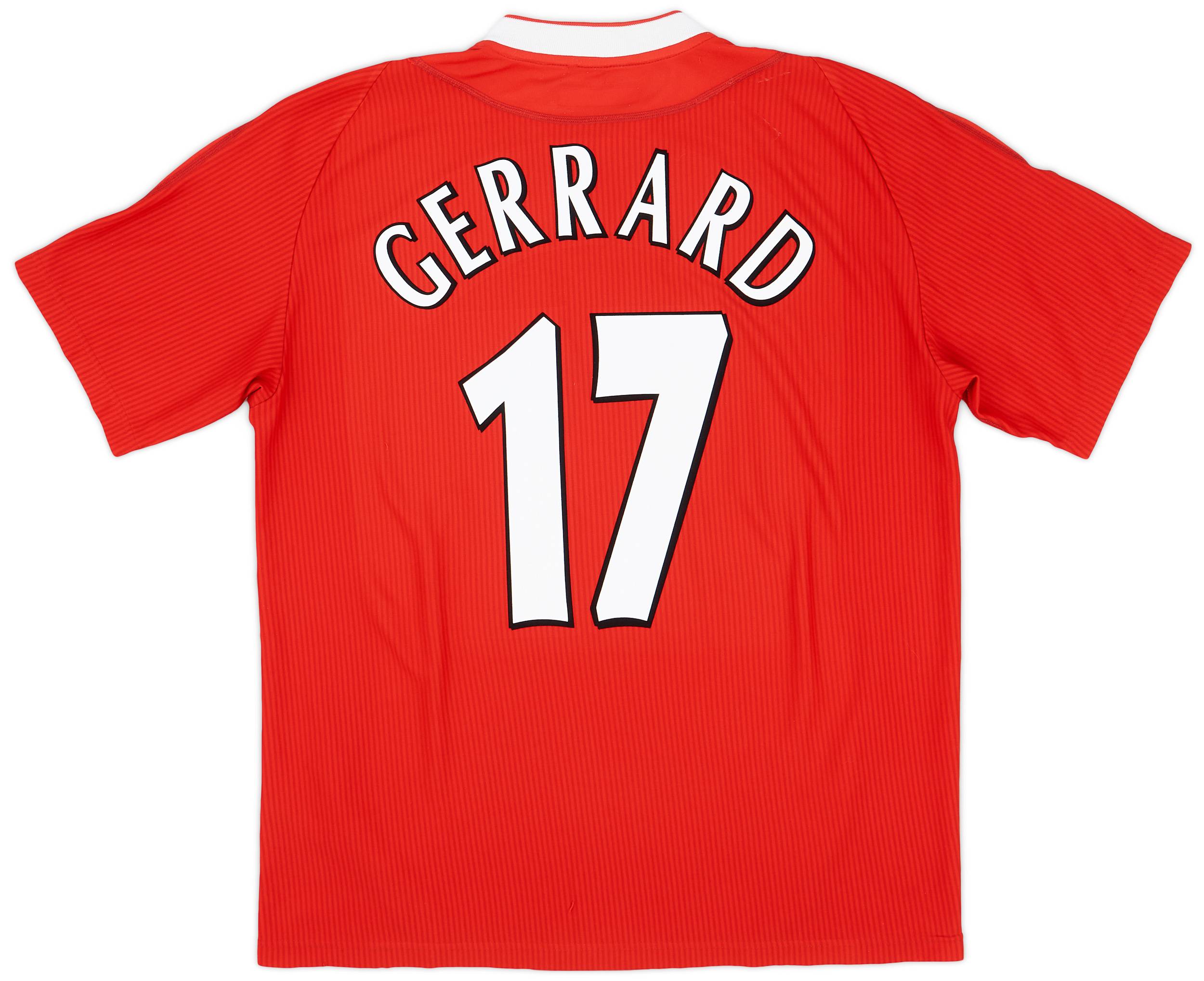 2002-04 Liverpool Home Shirt Gerrard #17 - 8/10 - (XL)