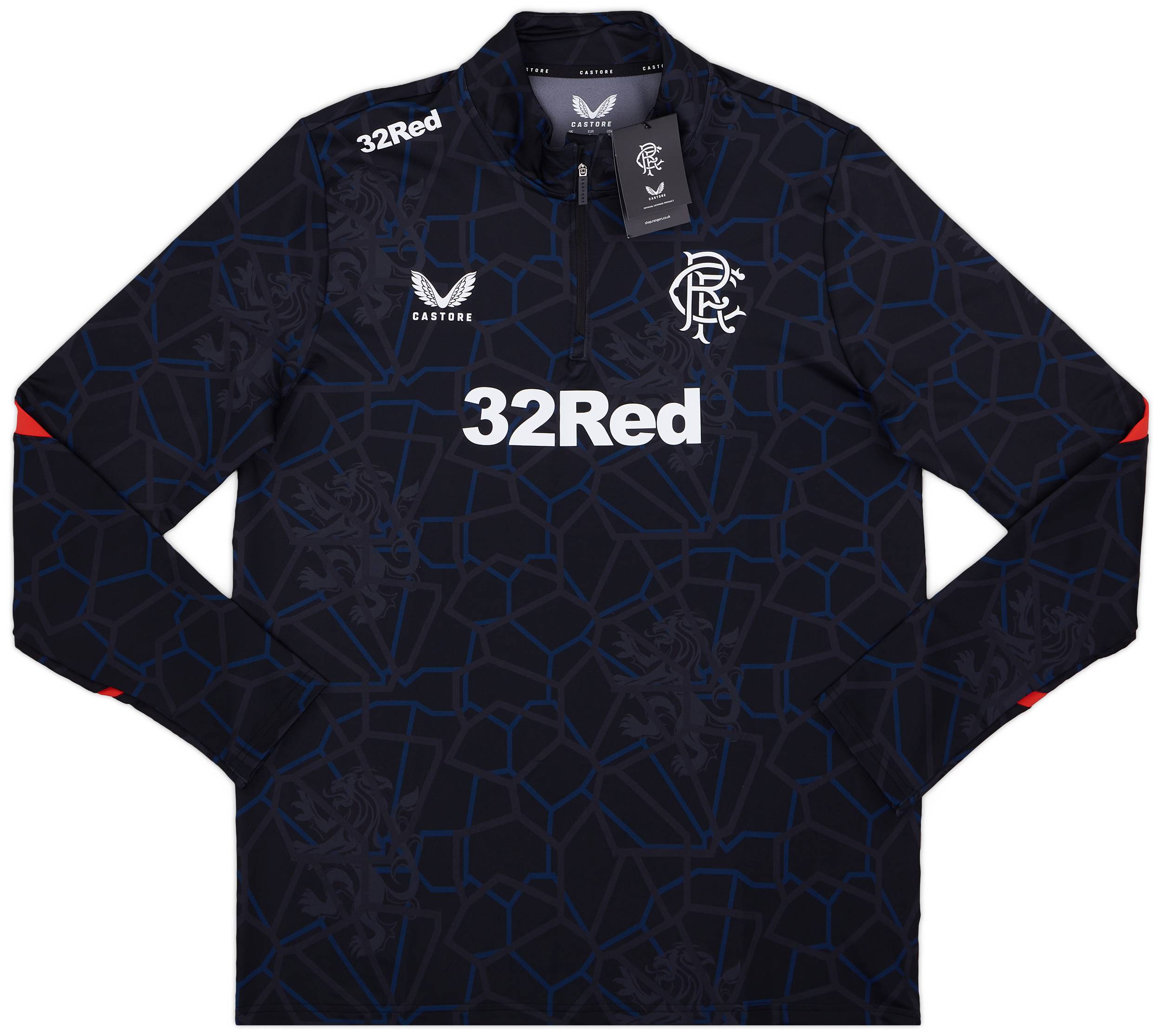 2024-25 Rangers Castore Pre-Match 1/4 Zip Top