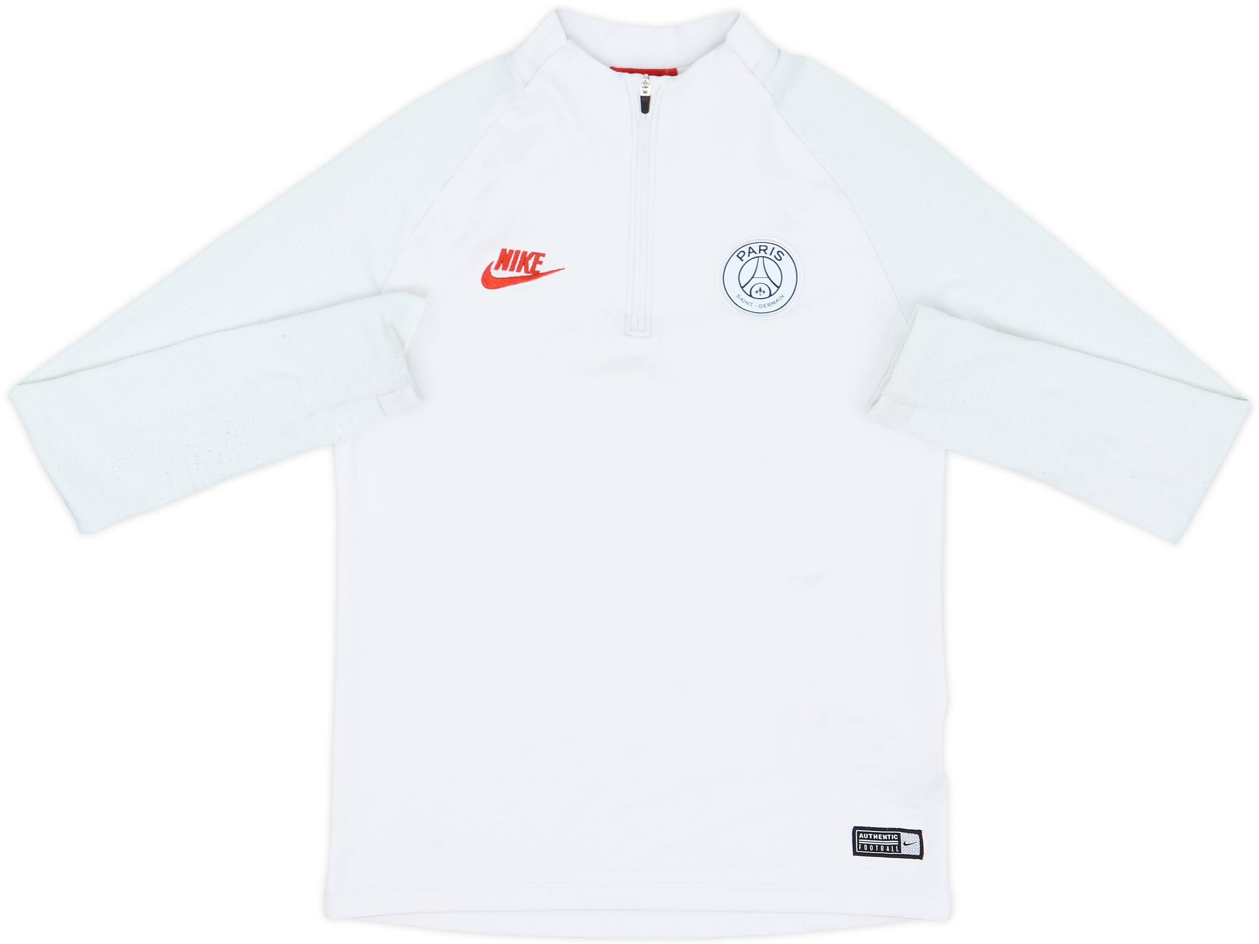 2019-20 Paris Saint-Germain Nike 1/4 Zip Drill Top - 7/10 - (M.Boys)