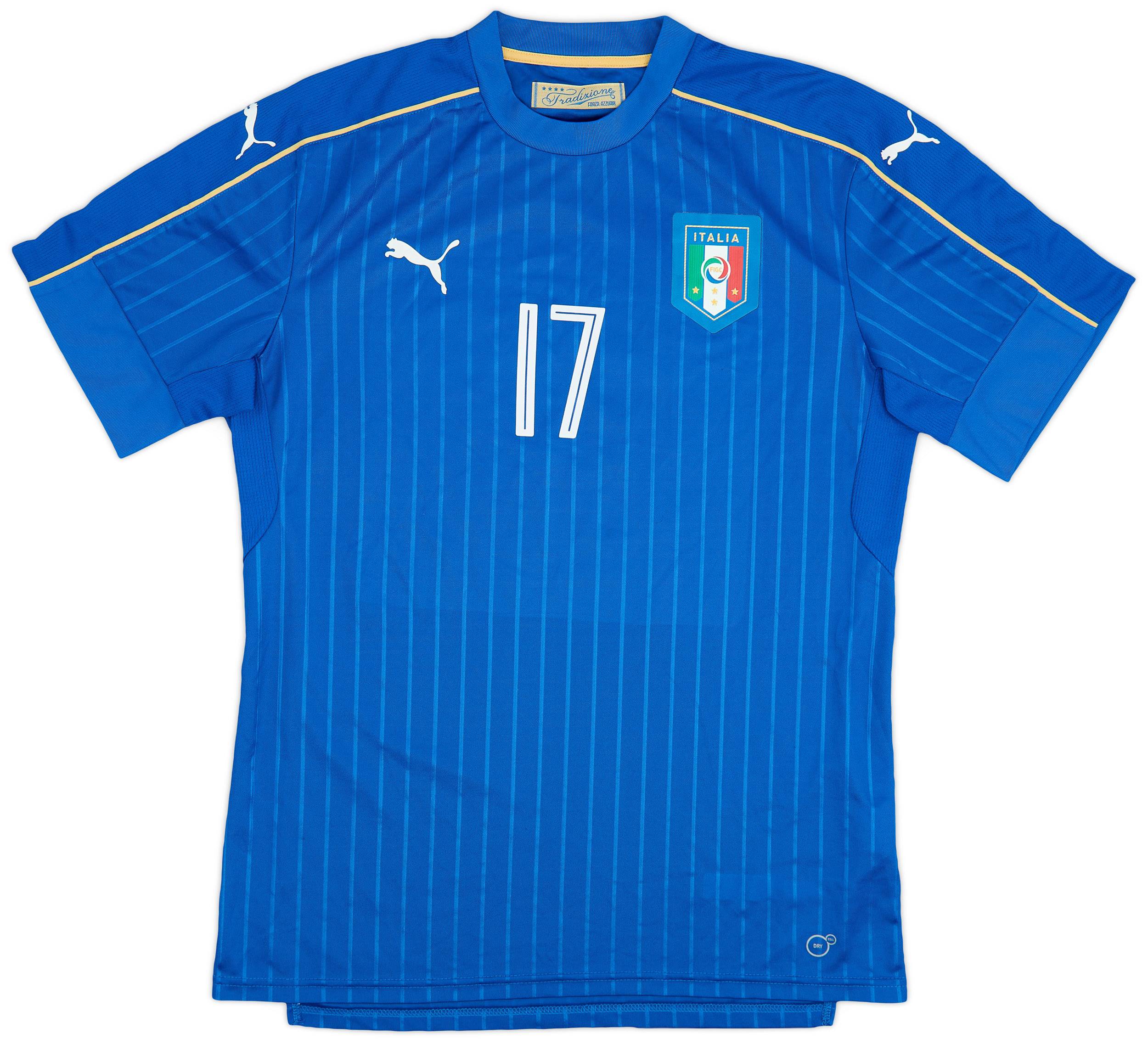 2016-17 Italy Player Issue Home Shirt #17 - 9/10 - (L)