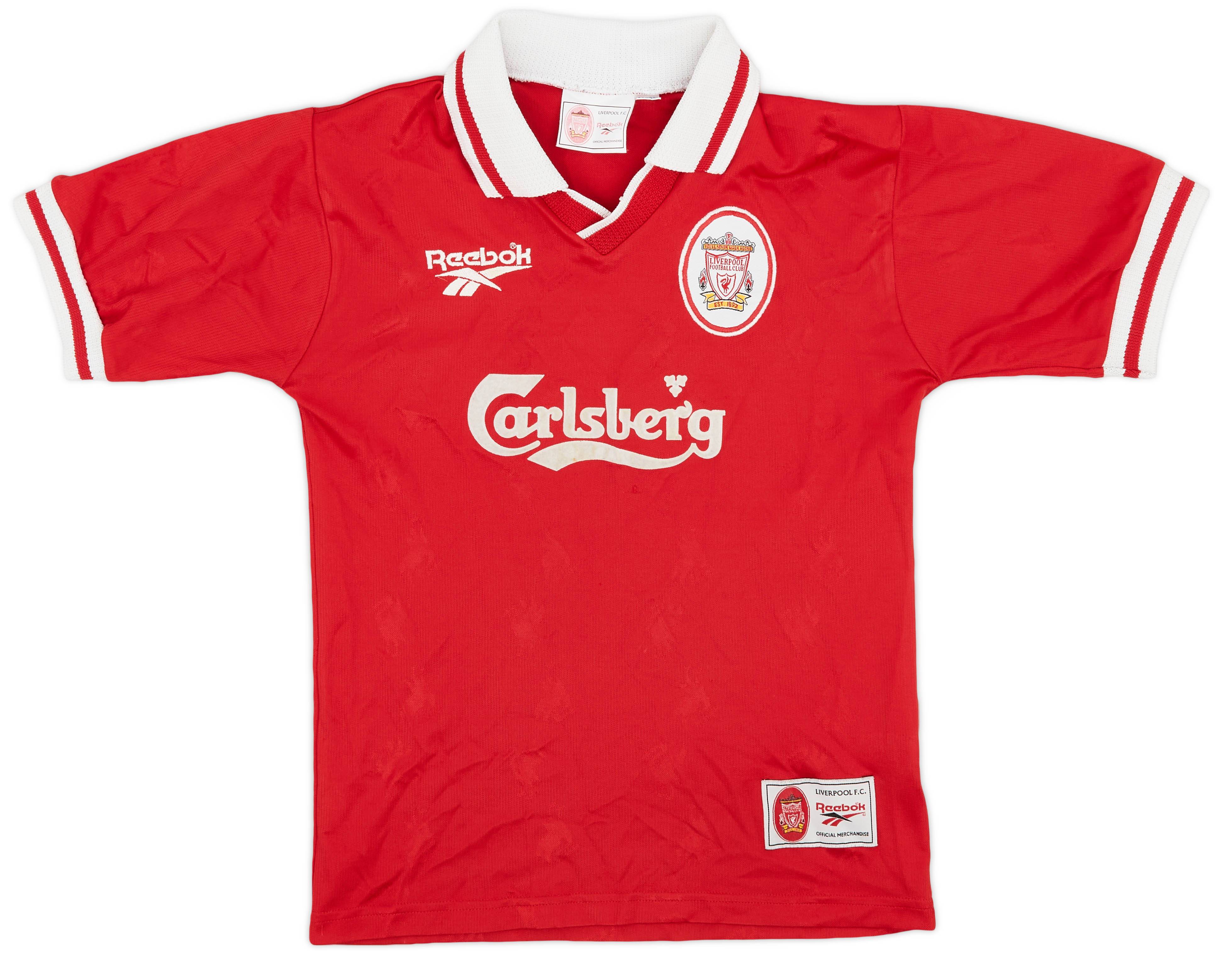 1996-98 Liverpool Home Shirt - 8/10 - (L.Boys)