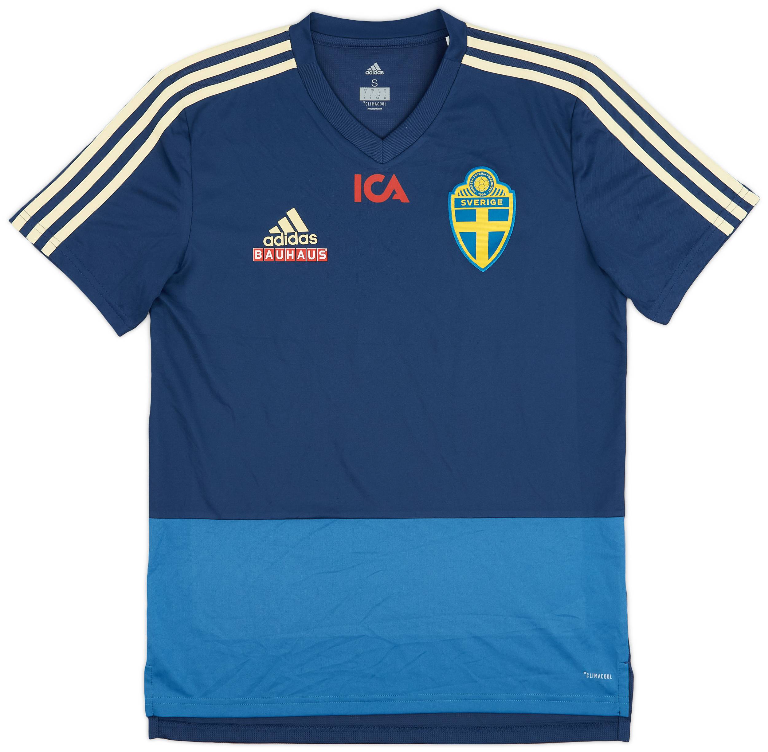 2018-19 Sweden Player Issue adidas Training Shirt - 9/10 - (S)