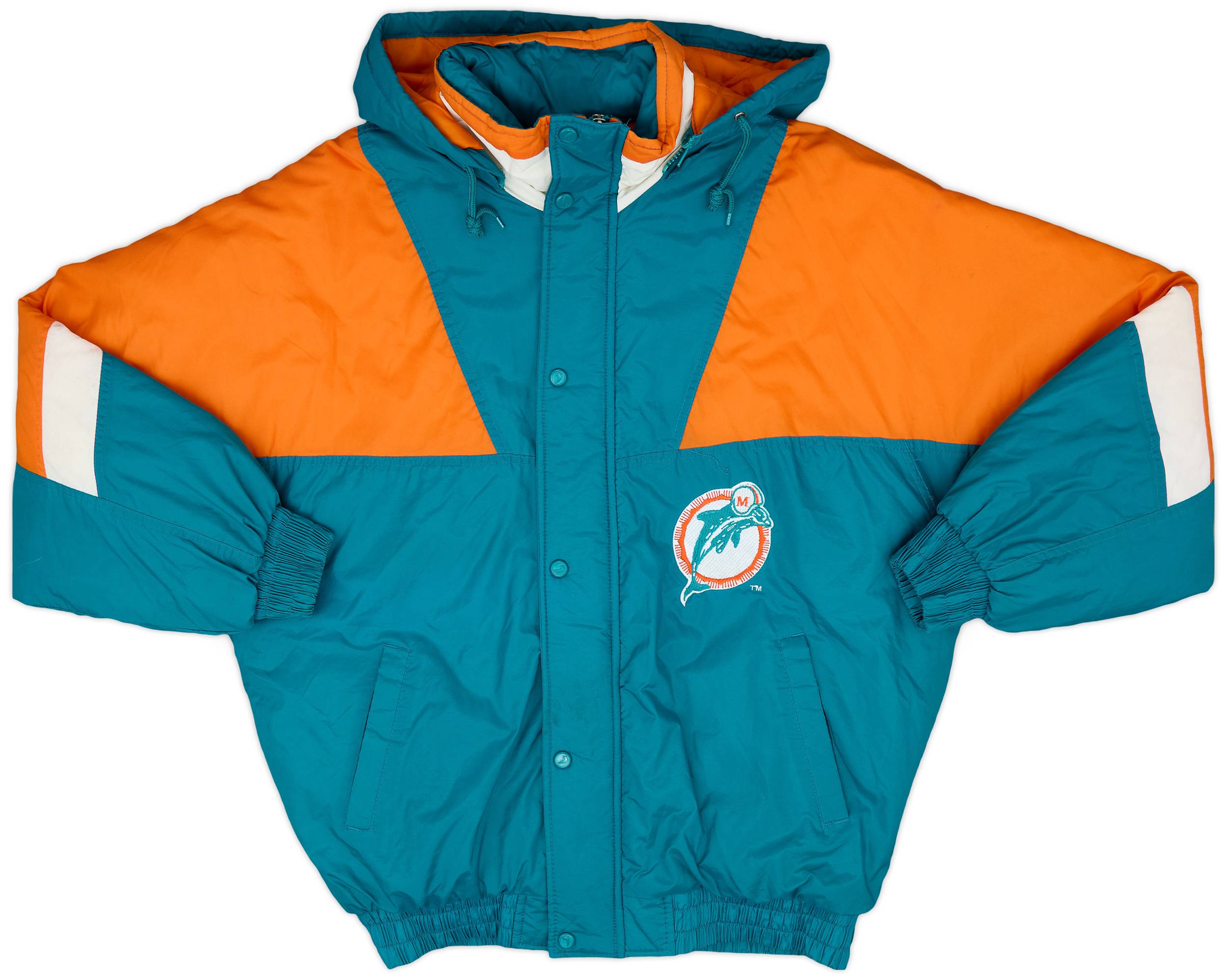 1990s Miami Dolphins Chalk Line Rain Coat - 8/10 - (L)