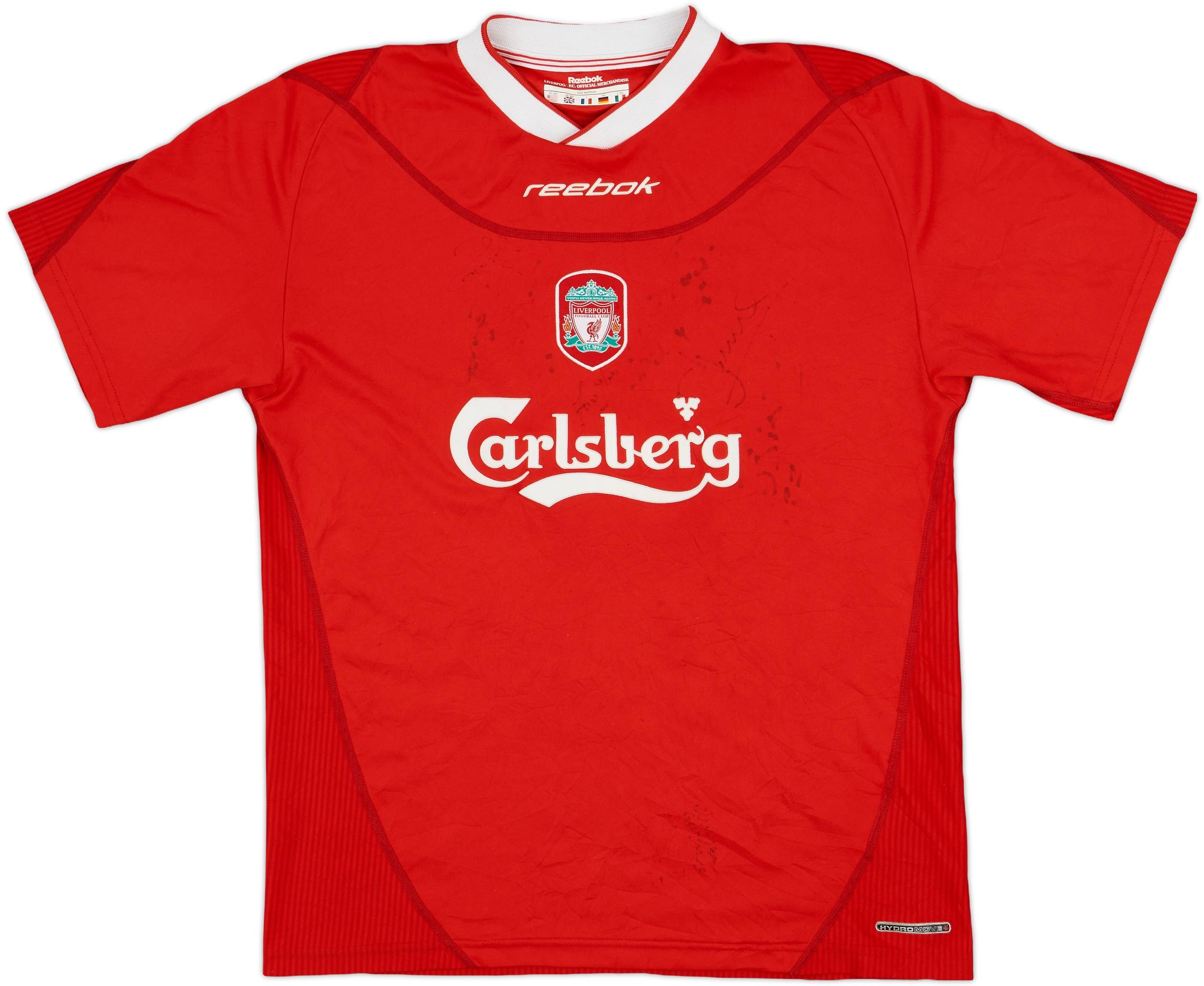 2002-04 Liverpool Signed Home Shirt - 4/10 - (M)