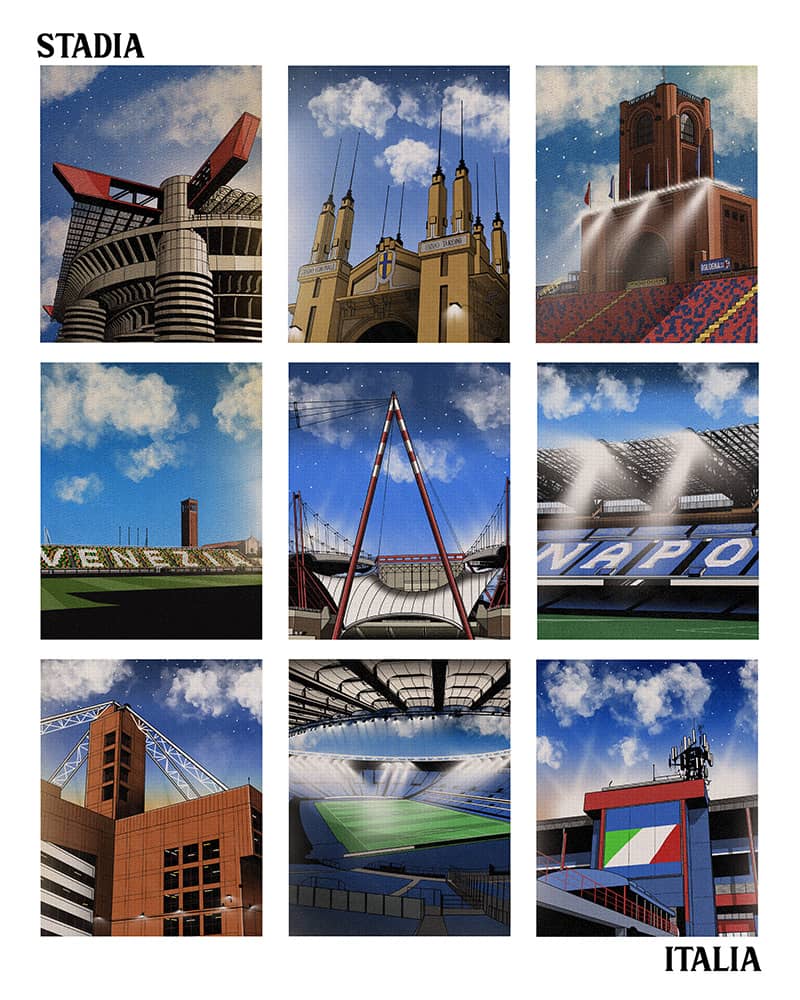 Italian Stadia A2 Print/Poster