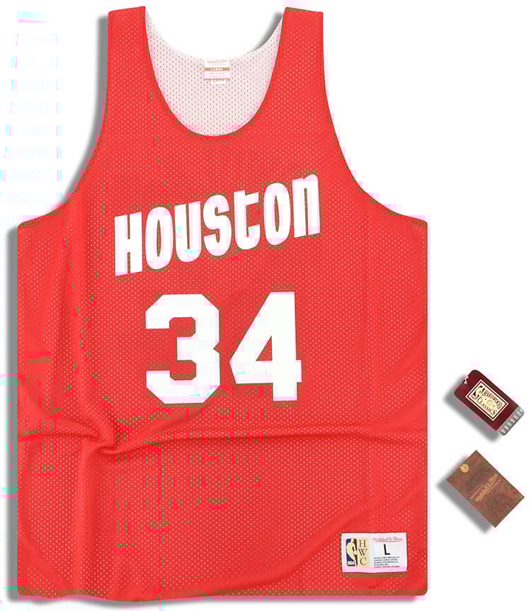 (Amazon) Mitchell & Ness Houston Rockets Olajuwon #34 Reversible Jersey