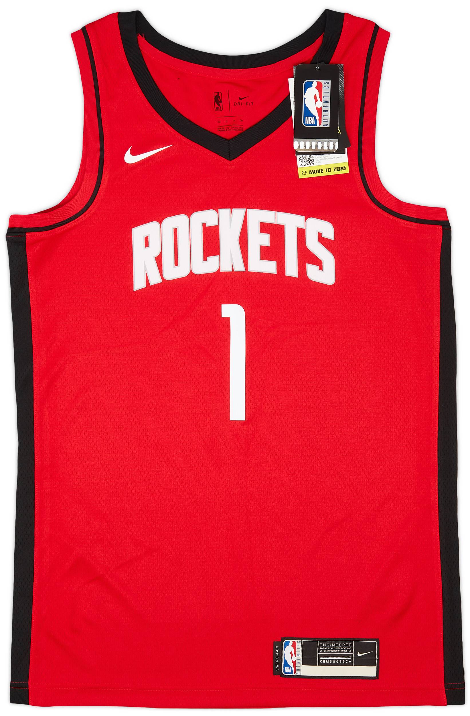 2020-22 Houston Rockets Wall #1 Nike Swingman Away Jersey (S)