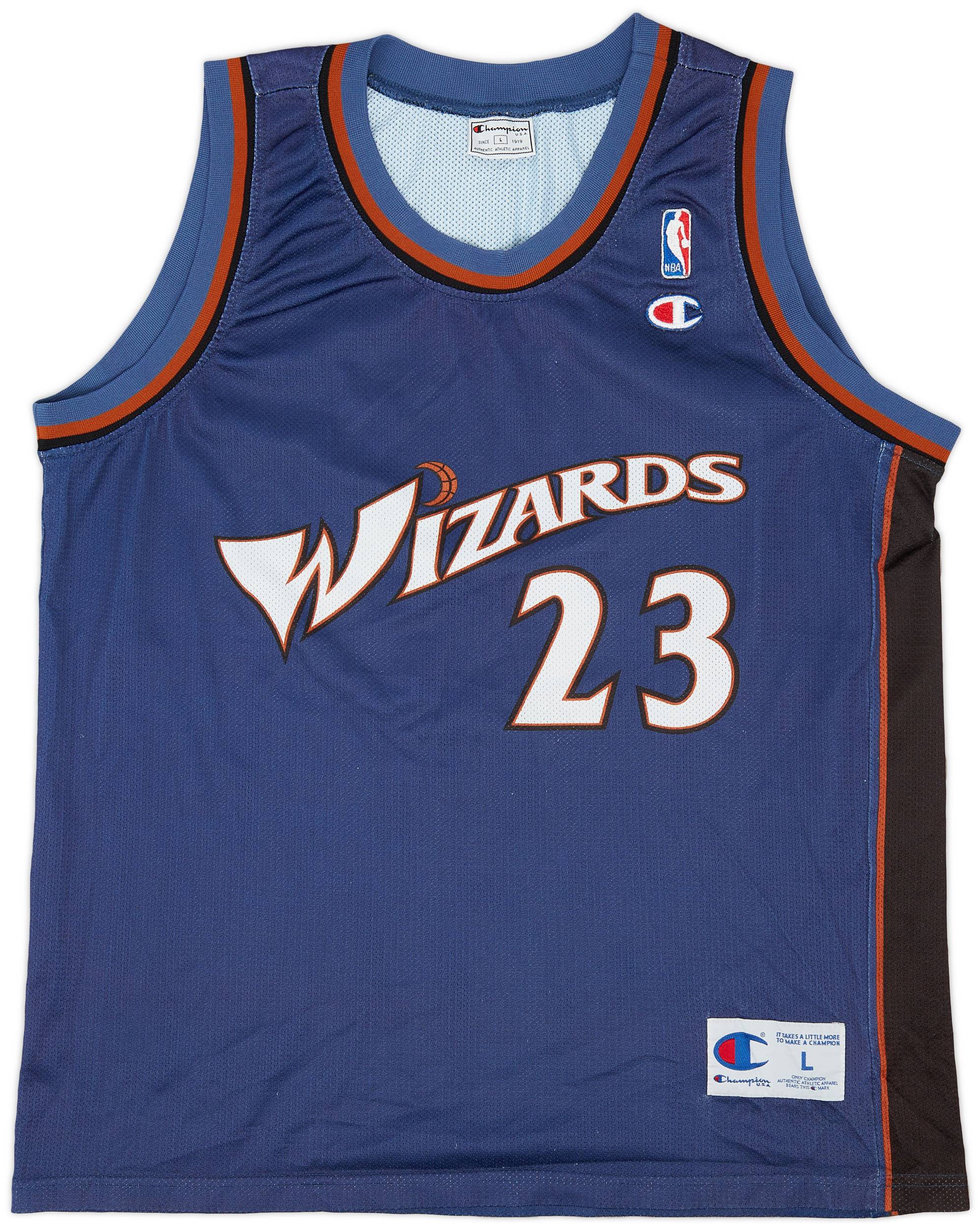 2001-03 Washington Wizards Jordan #23 Champion Away Jersey (Excellent) L