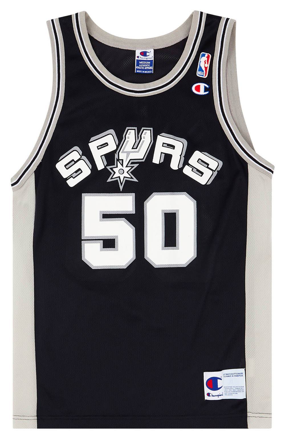 1995-00 San Antonio Spurs Robinson #50 Champion Away Jersey (Excellent) M