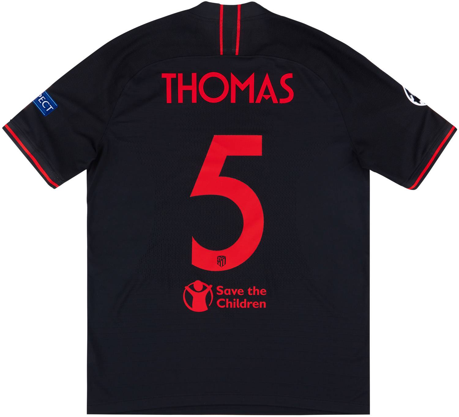 2019-20 Atletico Madrid Player Issue Vaporknit European Away Shirt Thomas #5