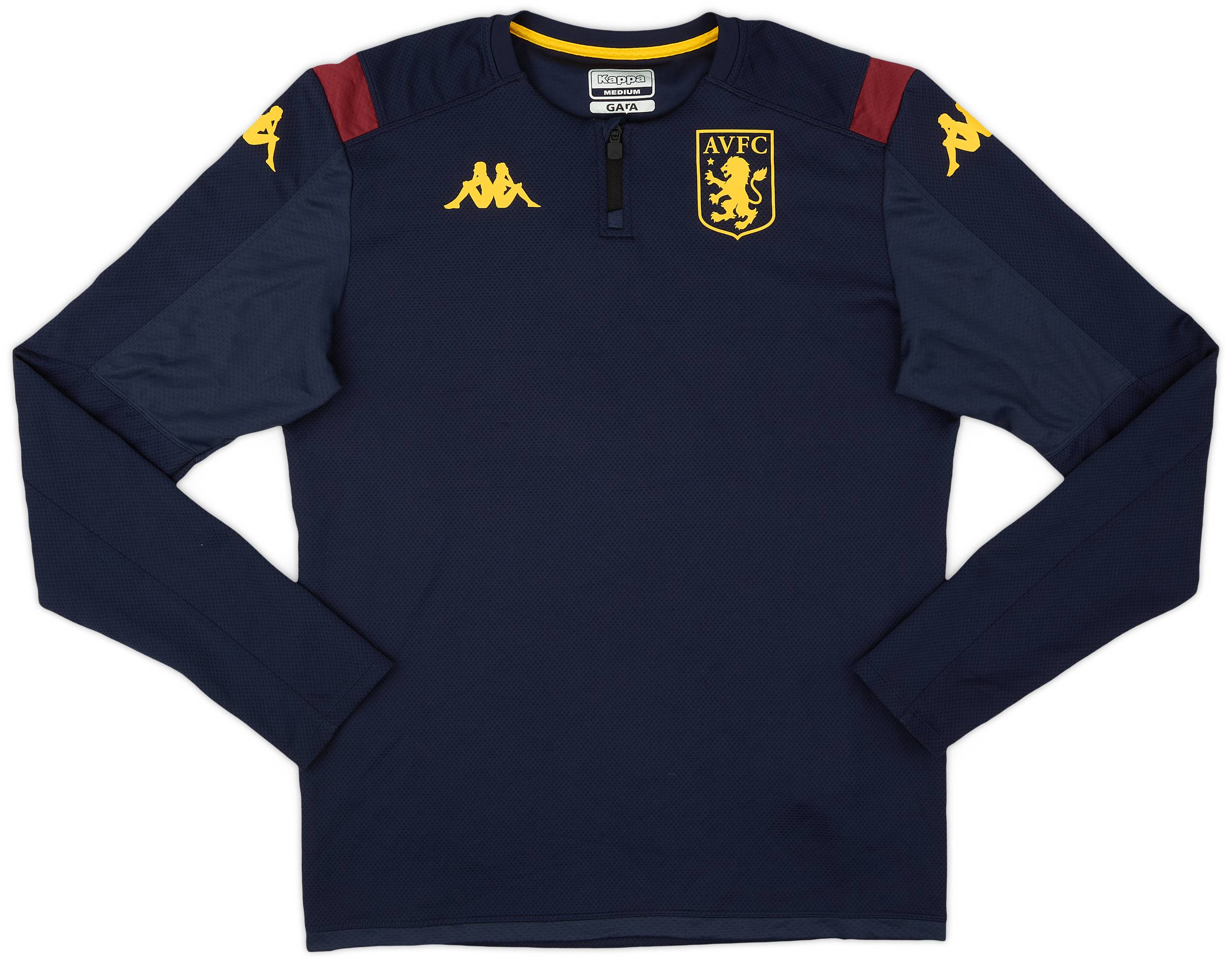 2019-20 Aston Villa Kappa 1/4 Zip Training Top - 8/10 - (M)