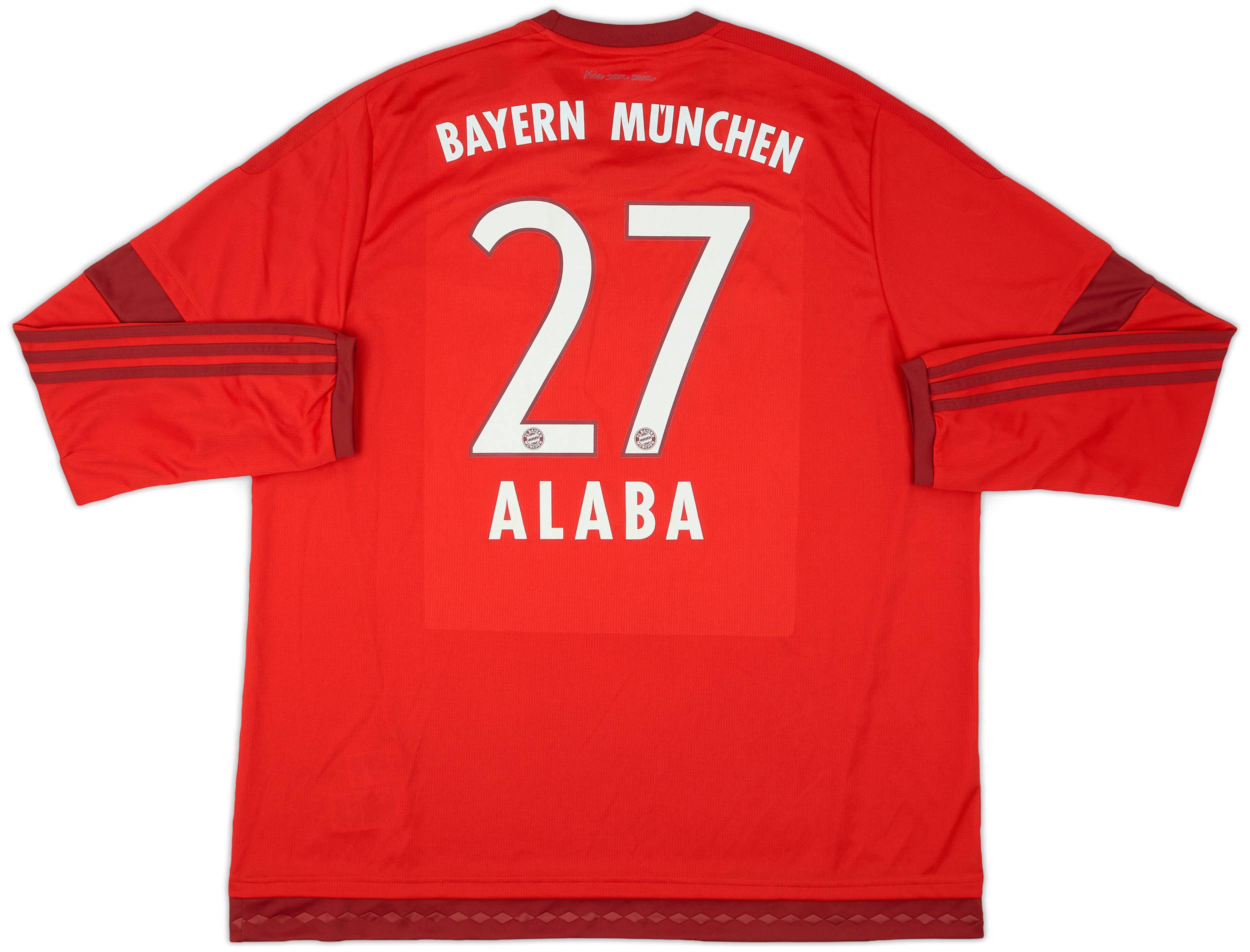 2015-16 Bayern Munich Home L/S Shirt Alaba #27 (XXL)