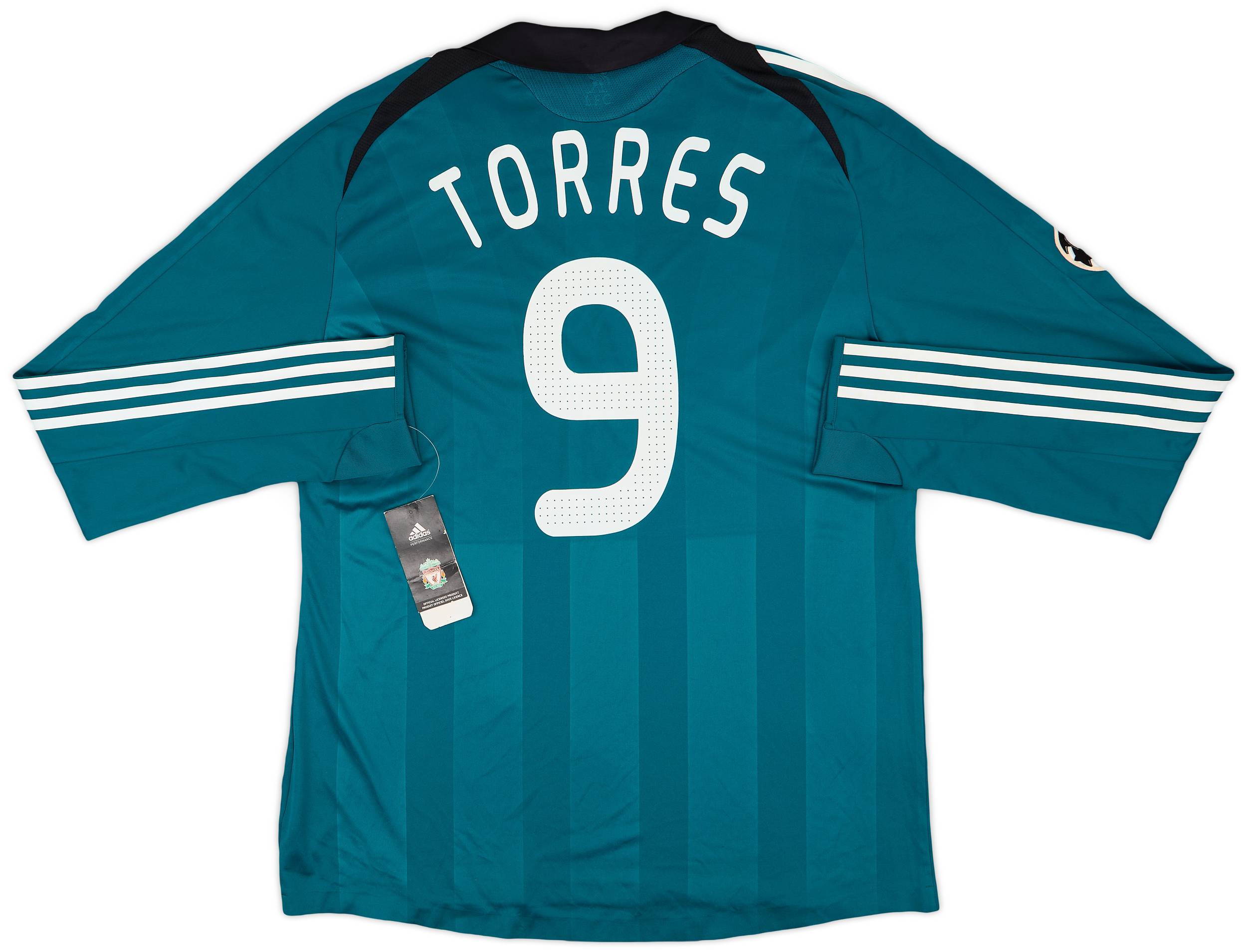 2008-09 Liverpool Player Issue Third L/S Shirt Torres #9 (XL)