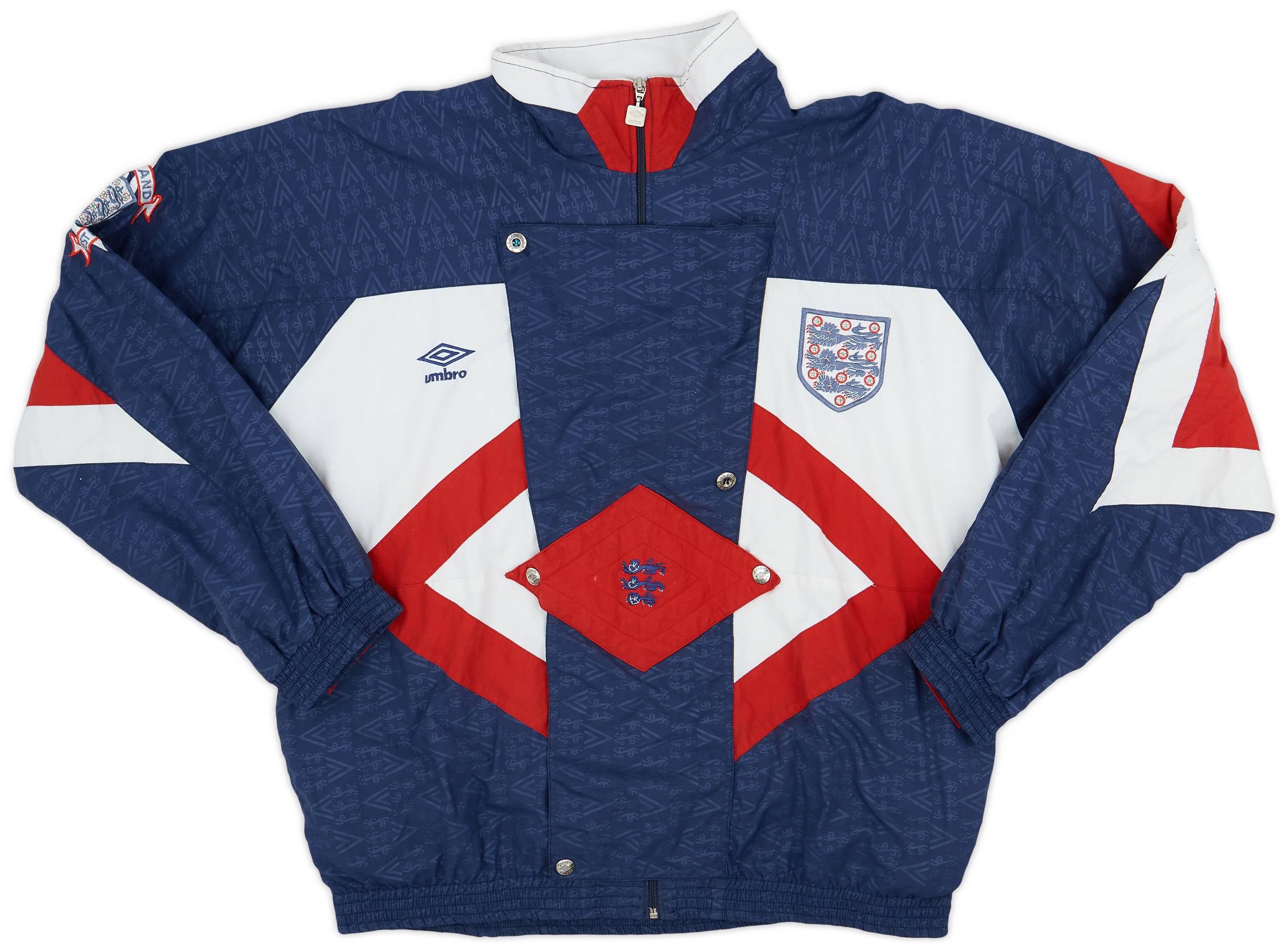 1990-92 England Umbro Track Jacket - 8/10 - (XXL)