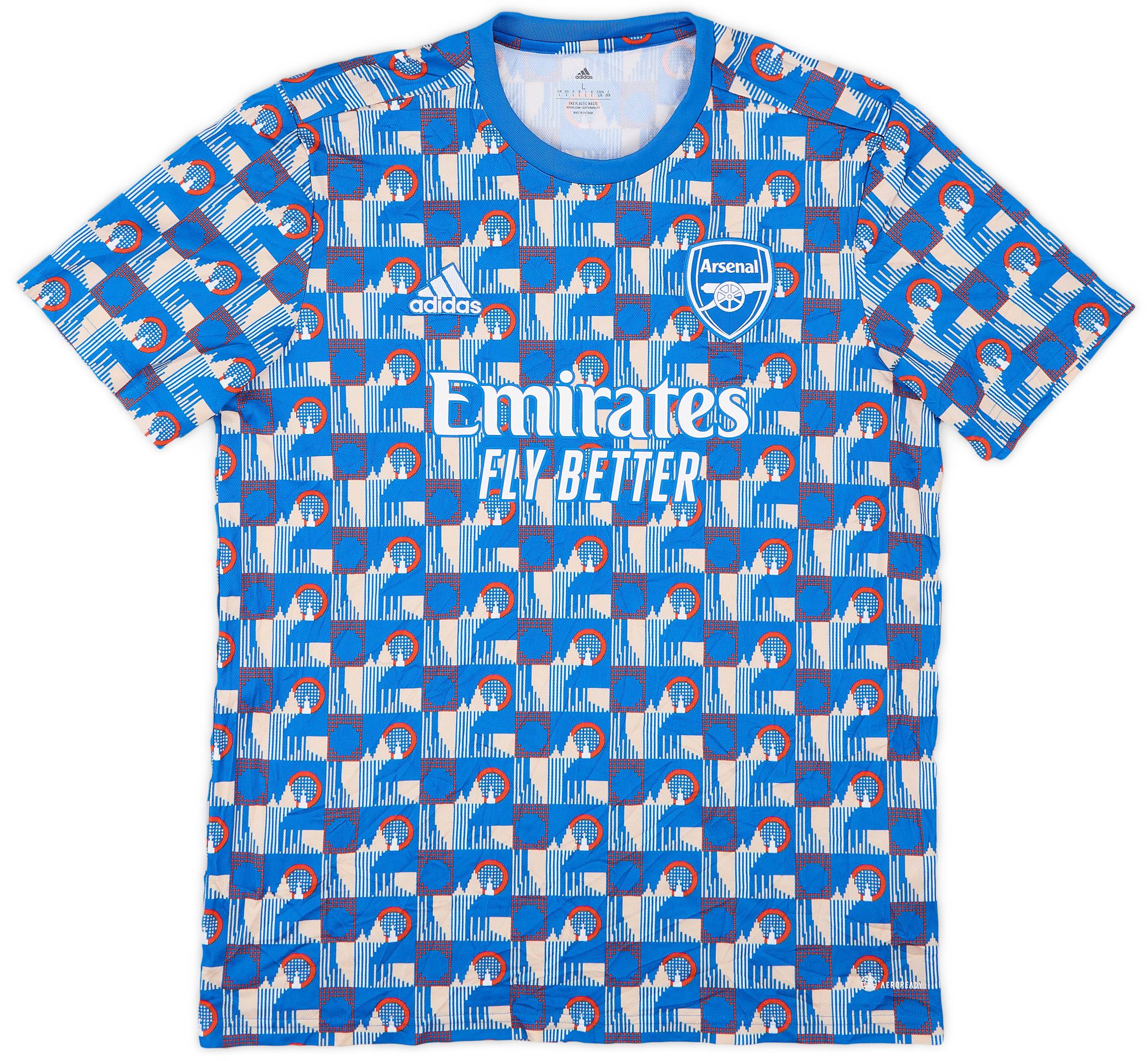 2021-22 Arsenal X TfL adidas Pre-Match Shirt - 9/10 - (L)