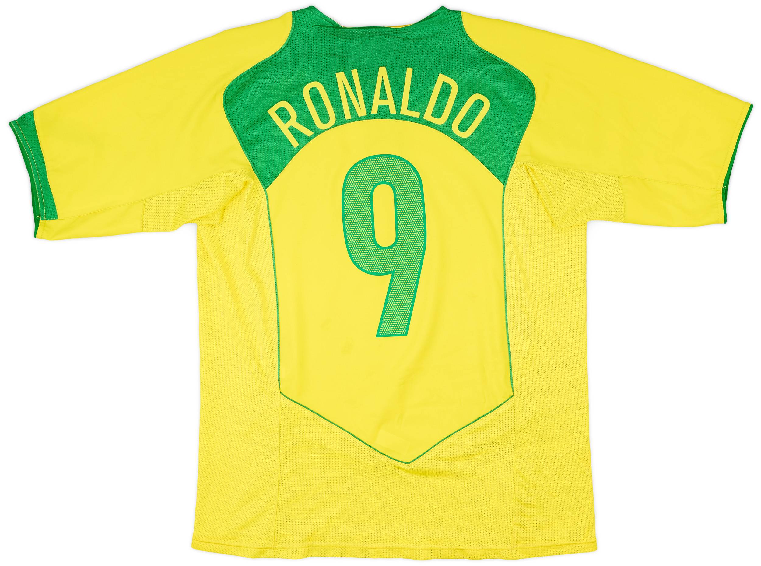2004-06 Brazil Home Shirt Ronaldo #9 - 5/10 - (L)
