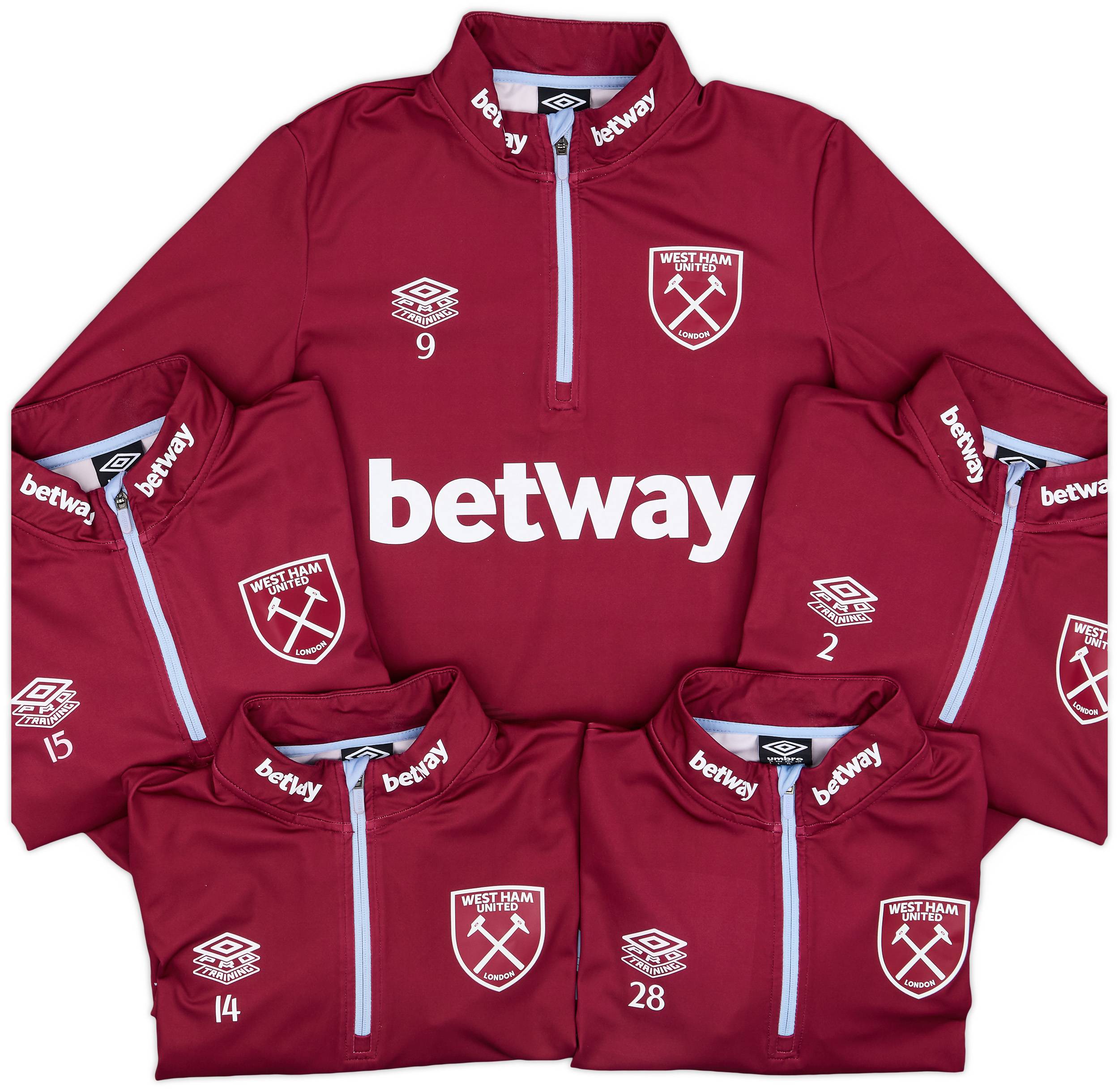 2023-24 West Ham Player Issue 1/4 Zip Training Top - 9/10
