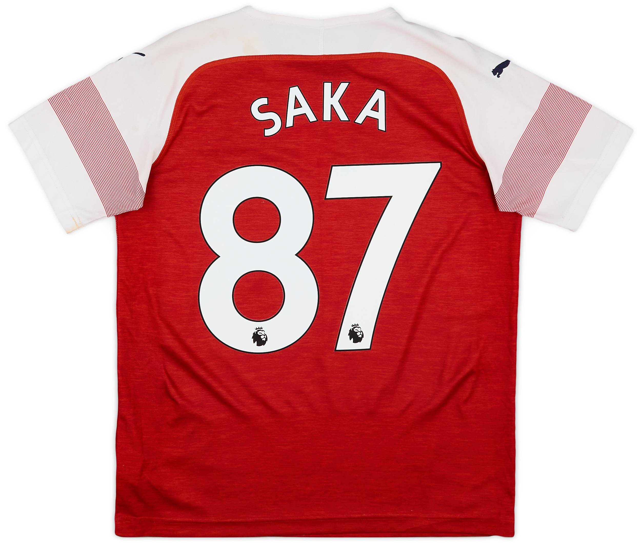 2018-19 Arsenal Home Shirt Saka #87 - 6/10 - (XL.Boys)