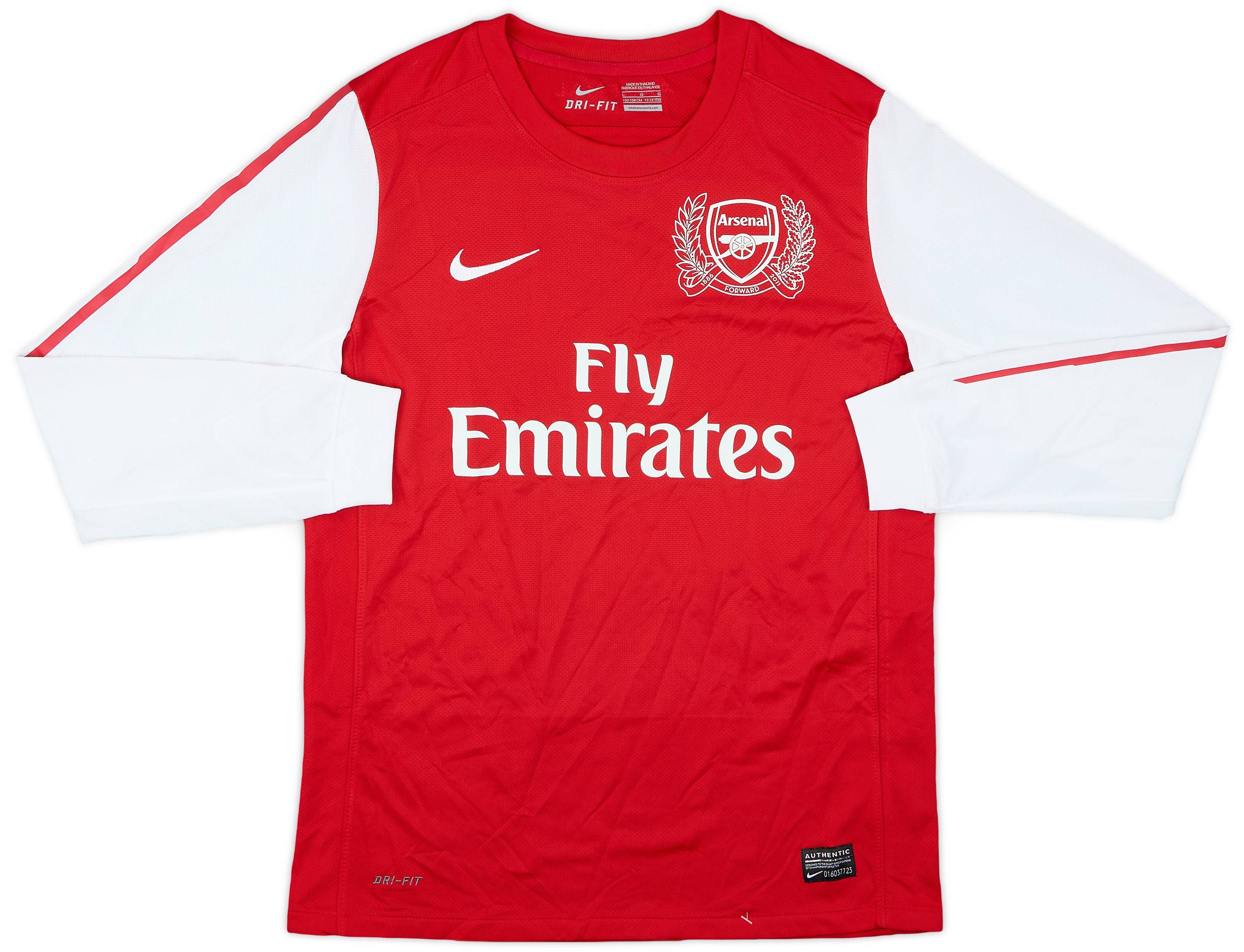 2011-12 Arsenal Home L/S Shirt - 8/10 - (L.Boys)