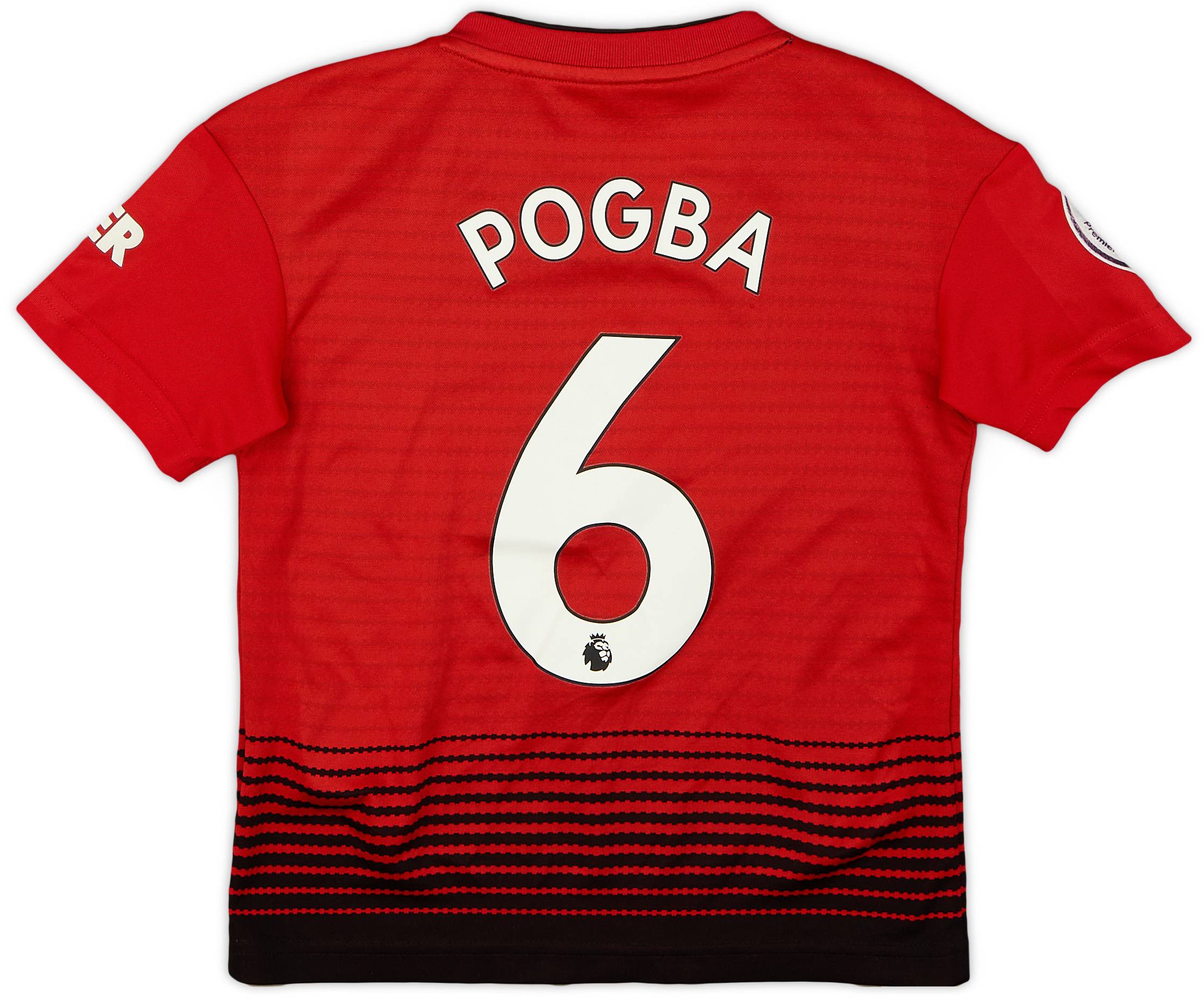 2018-19 Manchester United Home Shirt Pogba #6 - 8/10 - (5-6 Years)