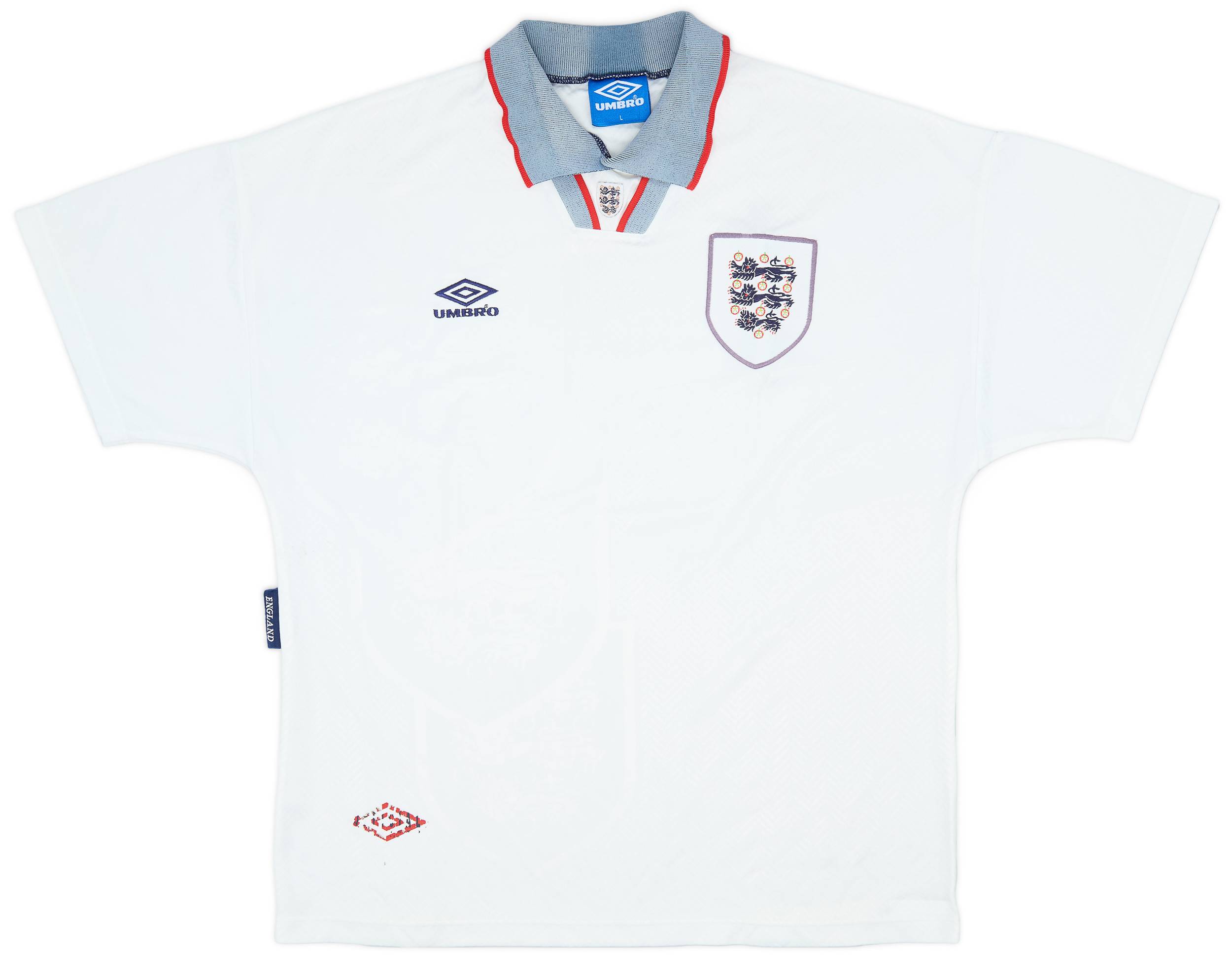 1993-95 England Home Shirt - 6/10 - (L)