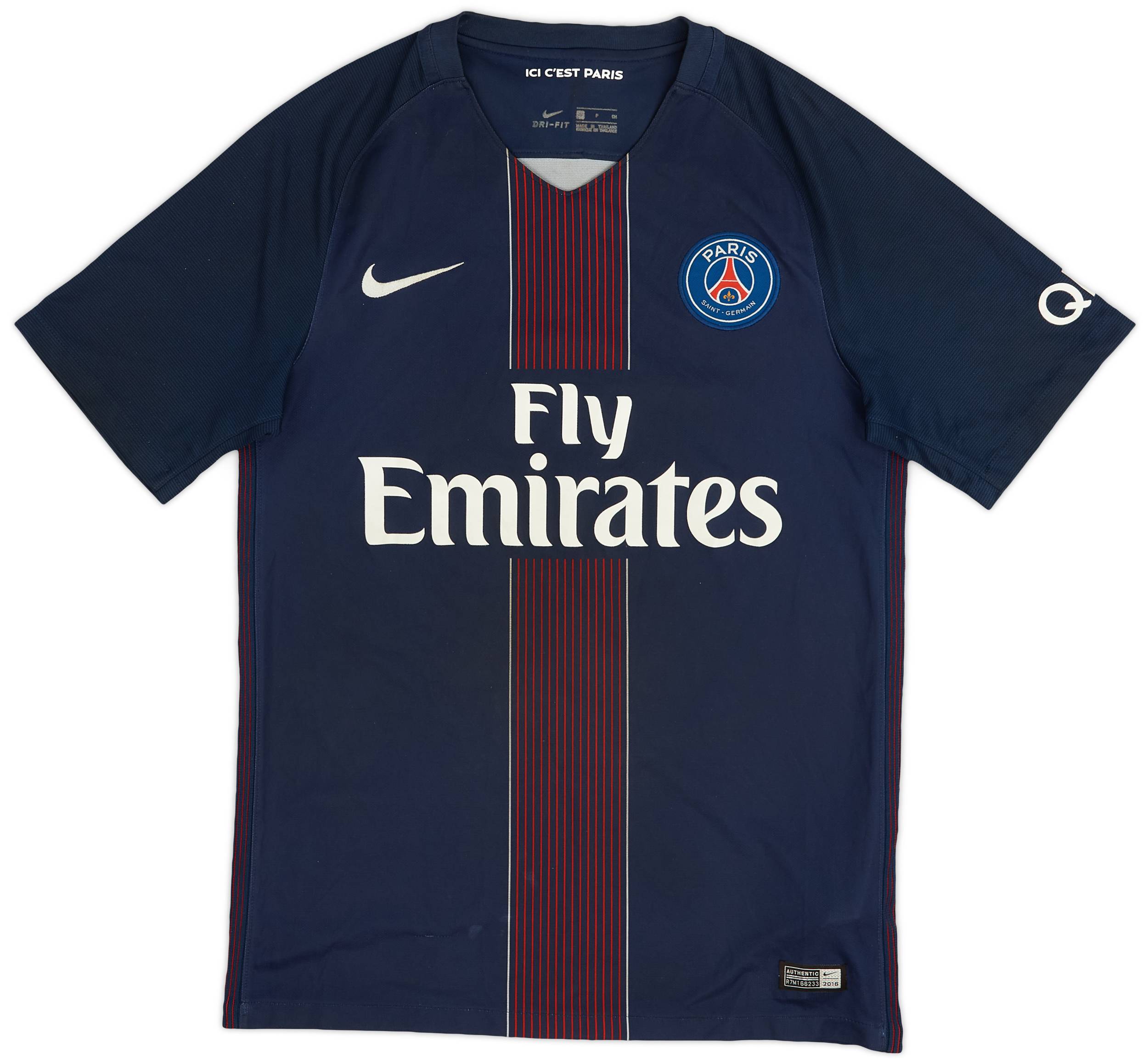 2016-17 Paris Saint-Germain Home Shirt - 7/10 - (S)