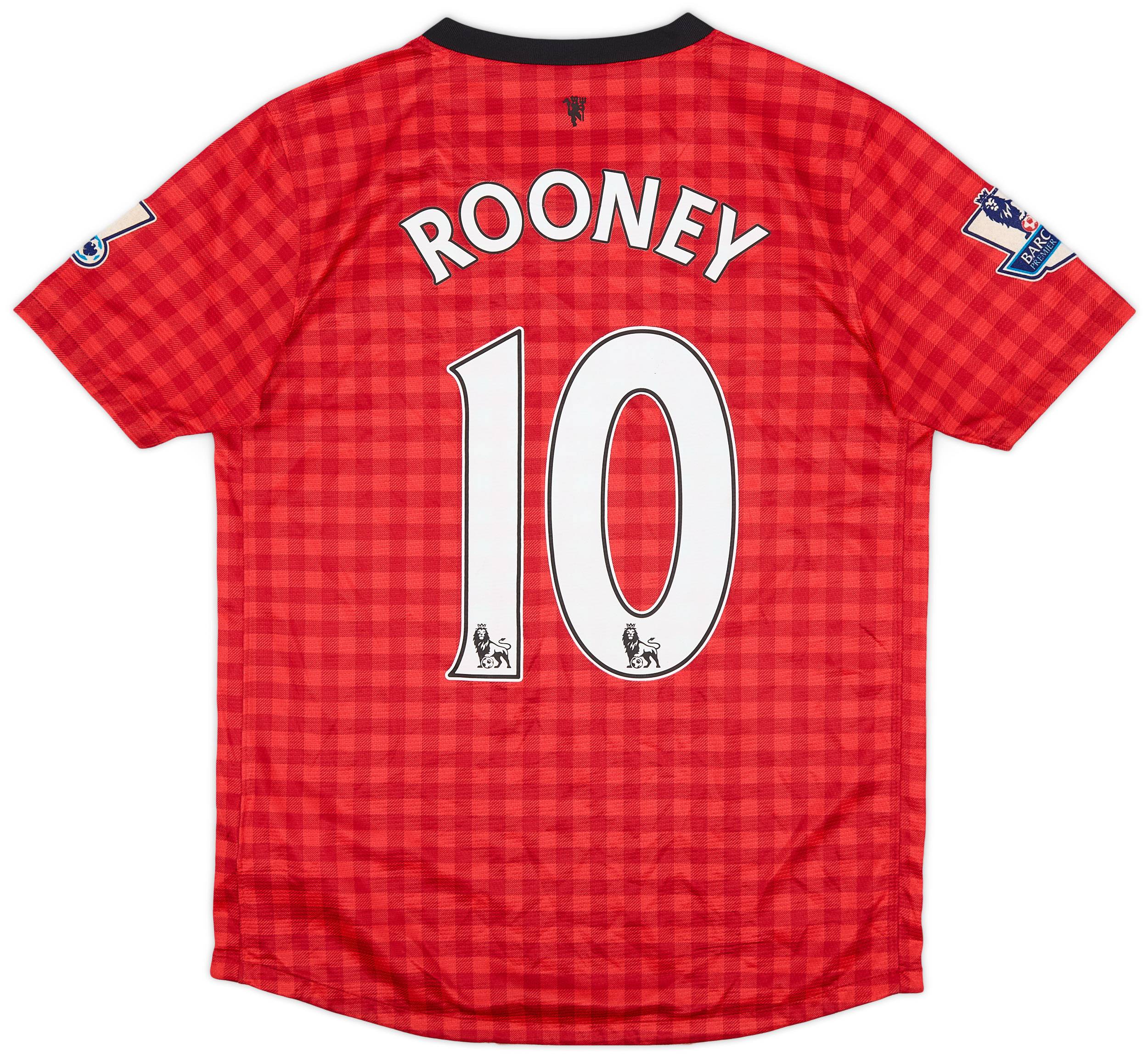 2012-13 Manchester United Home Shirt Rooney #10 - 6/10 - (L.Boys)