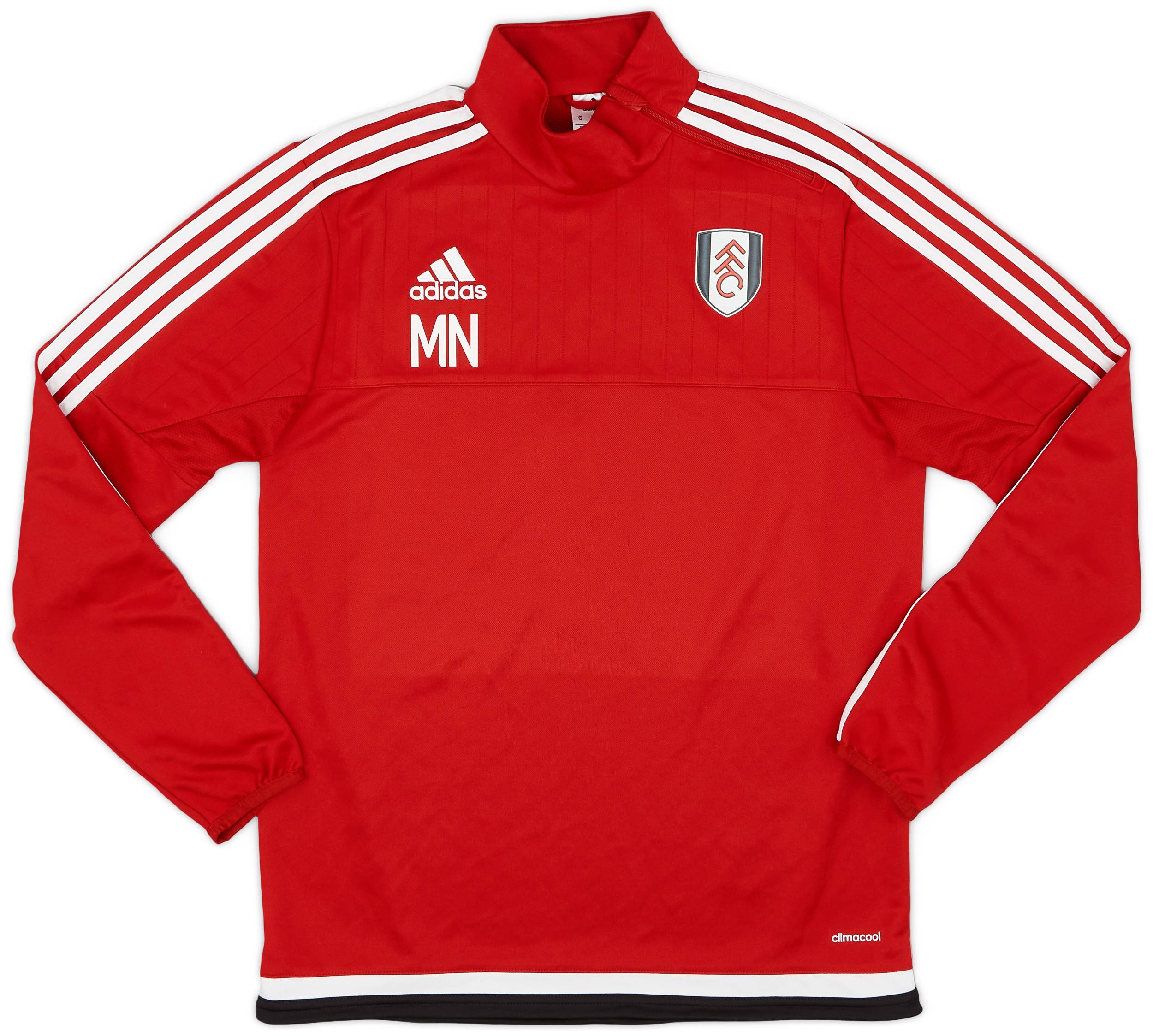 2015-16 Fulham Staff Issue adidas 1/4 Zip Training Top - 9/10 - (M)