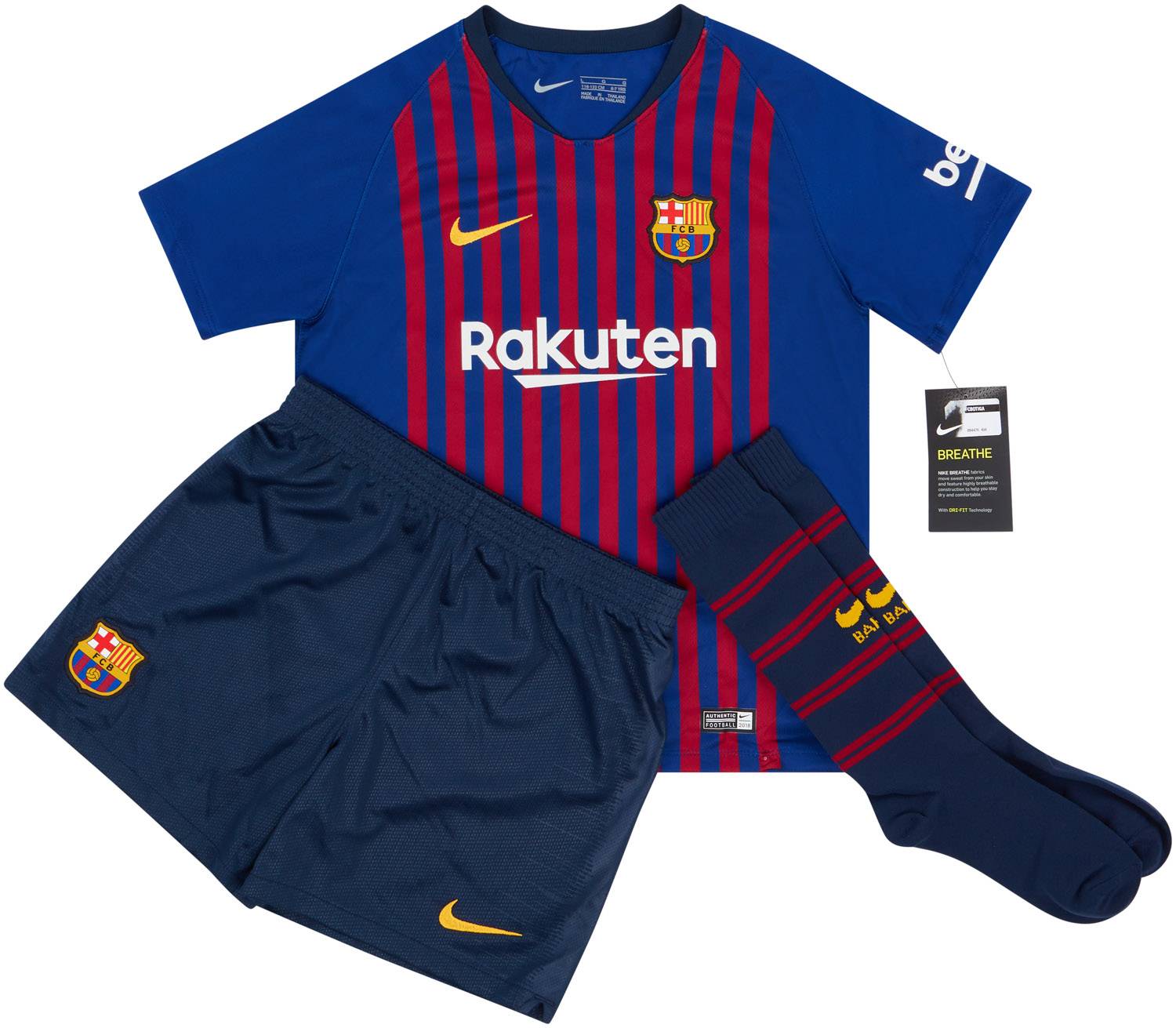 2018-19 Barcelona Home Full Kit - NEW - Little Kids