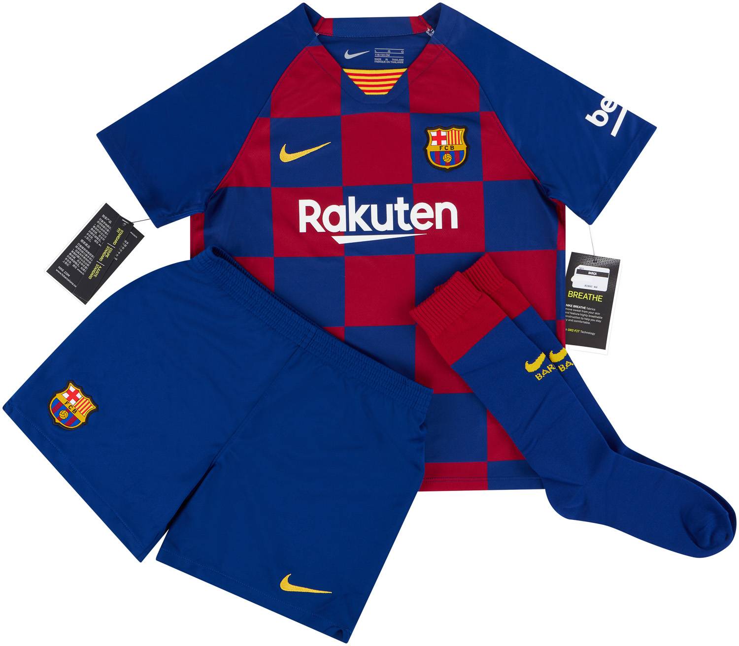 2019-20 Barcelona Home Full Kit Messi #10 Little Kids