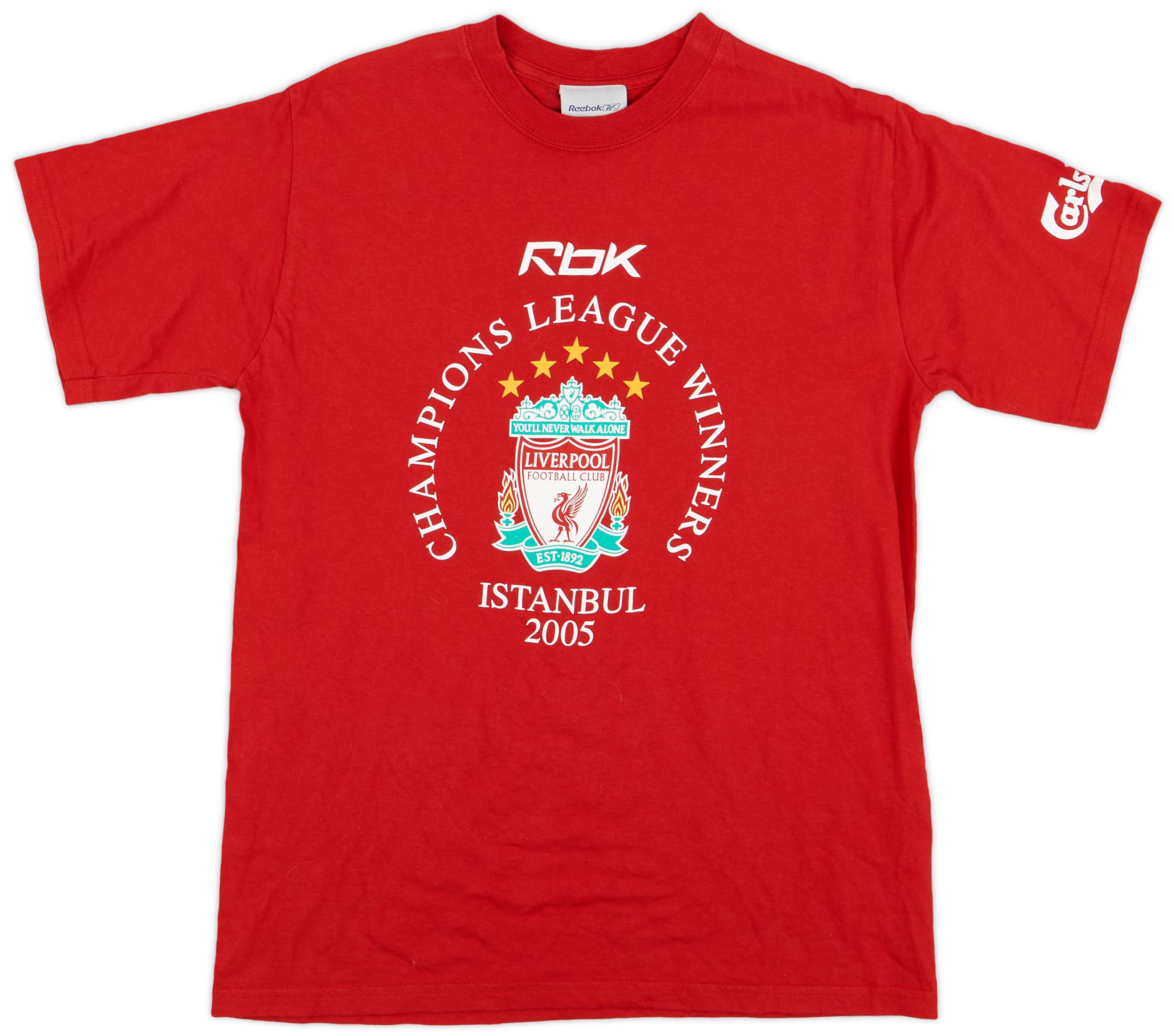 2005-06 Liverpool Reebok 2005 CL Winners Tee - 9/10 - (XS)